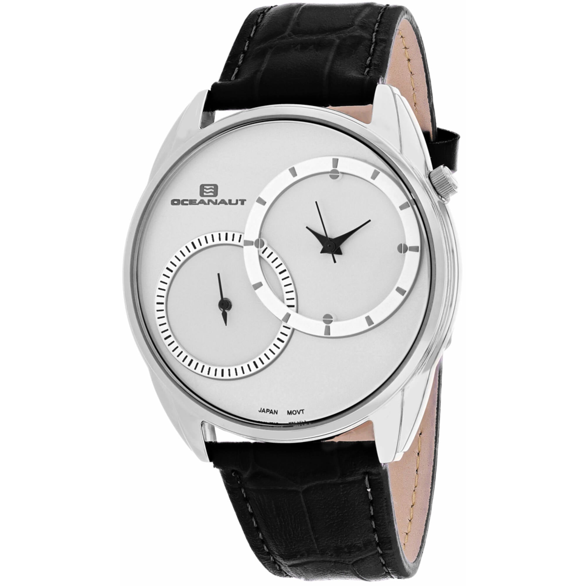 Oceanaut Men's Watch - Sentinel Quartz Silver Dial Black Leather Strap