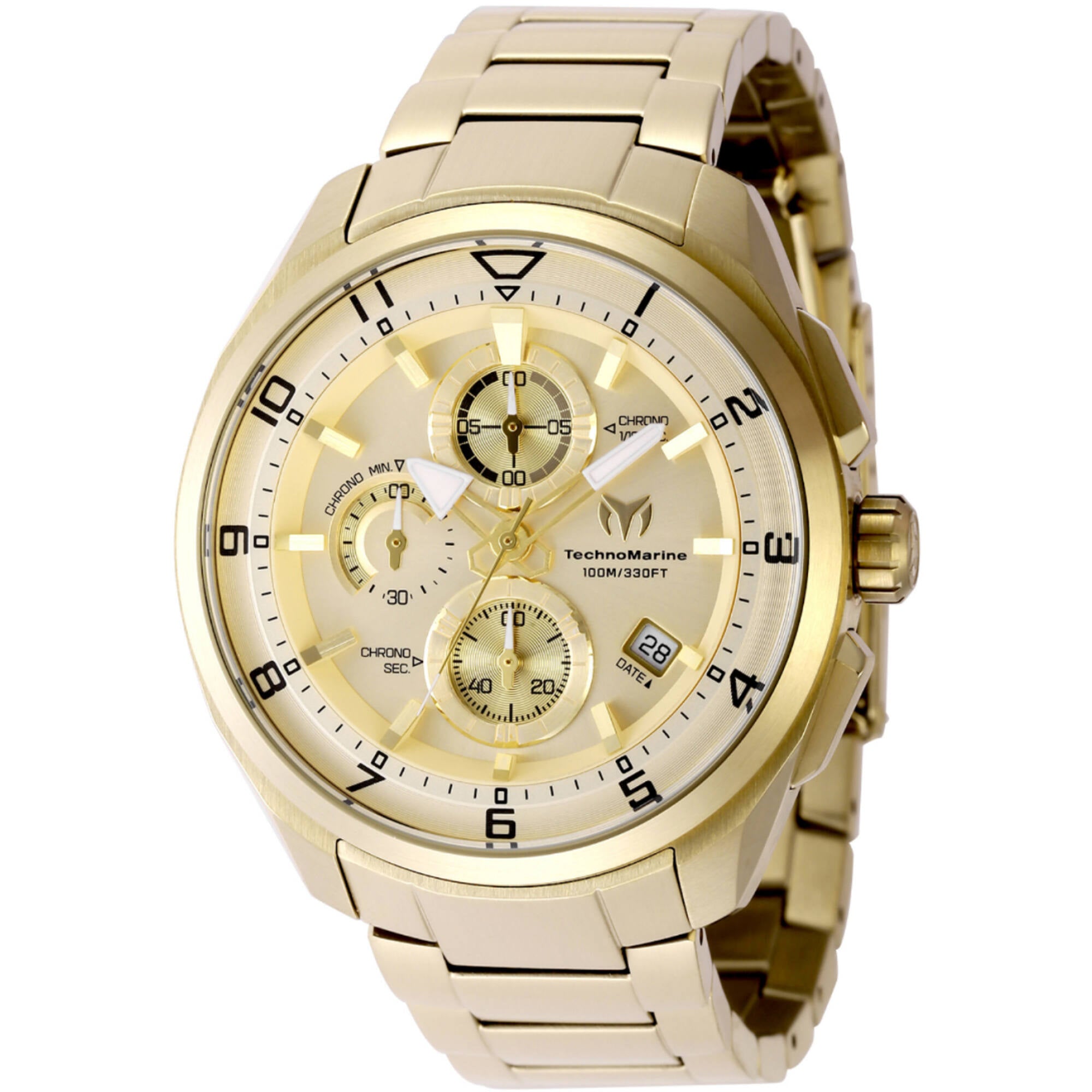 Technomarine Men's Watch - Ocean Quantum Chronograph Gold Tone Dial St