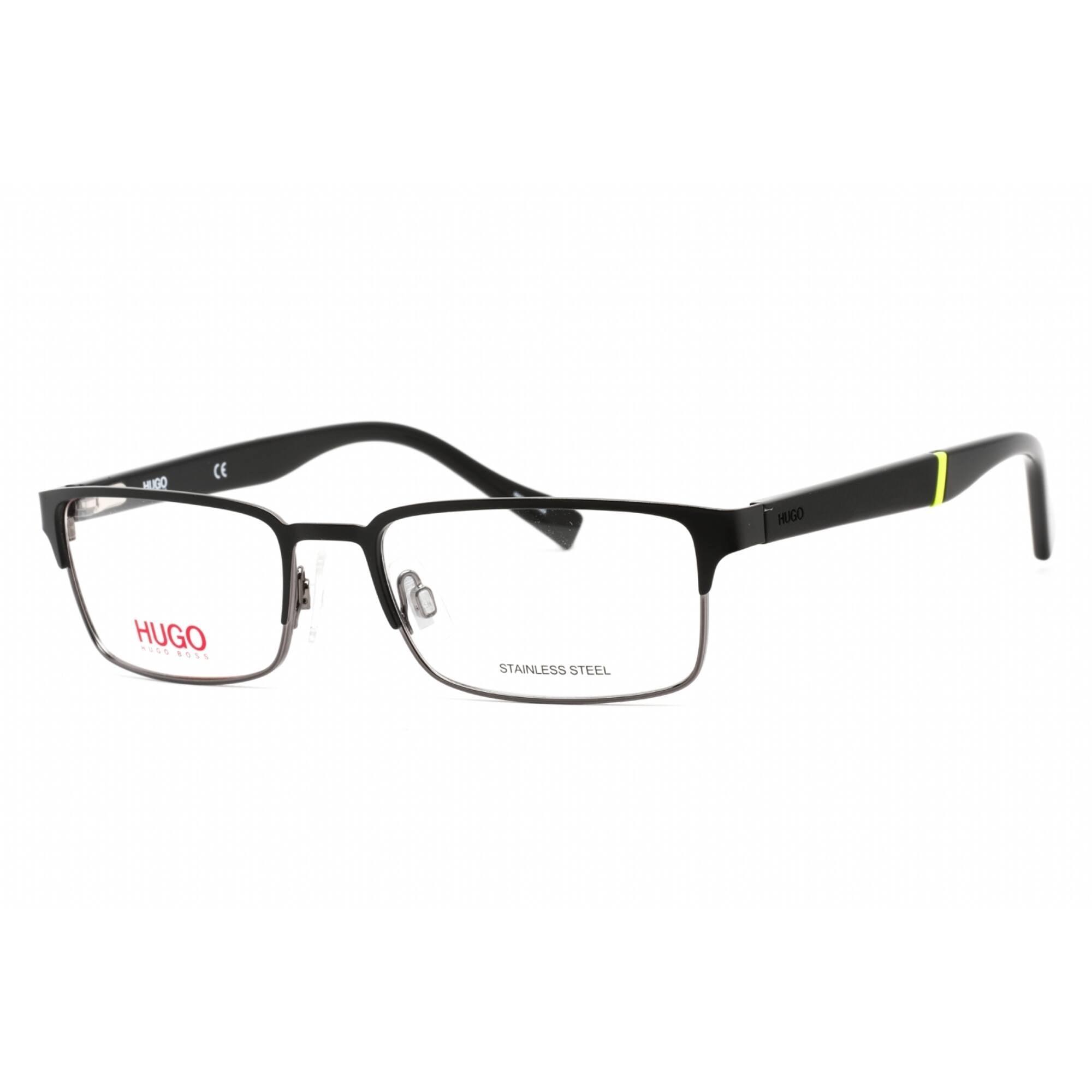 Hugo Boss Mens Eyeglasses Rectangular Blackruthenium Metal Frame