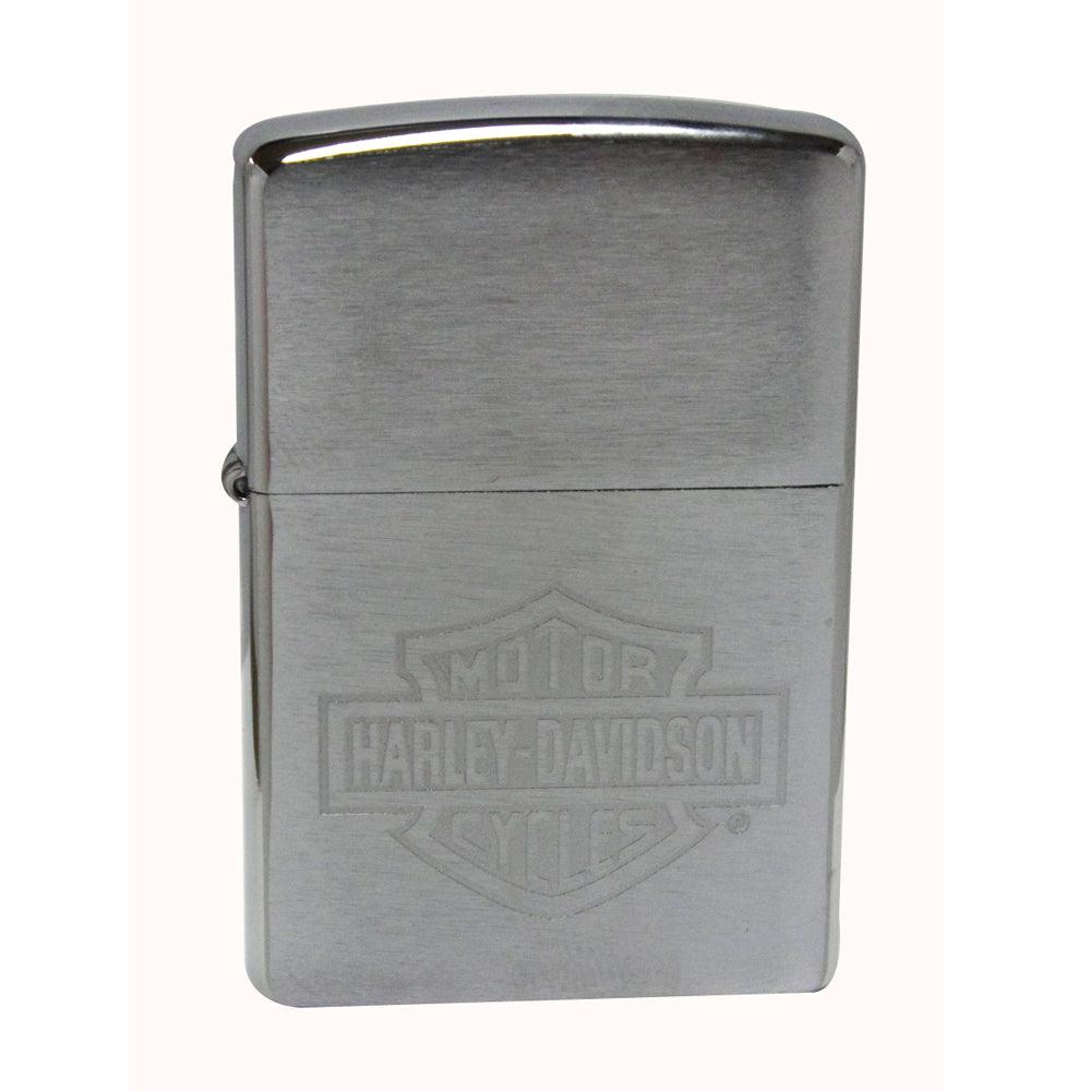 Zippo 200HDH199 Classic Harley Davidson Logo Brushed Chrome Windproof