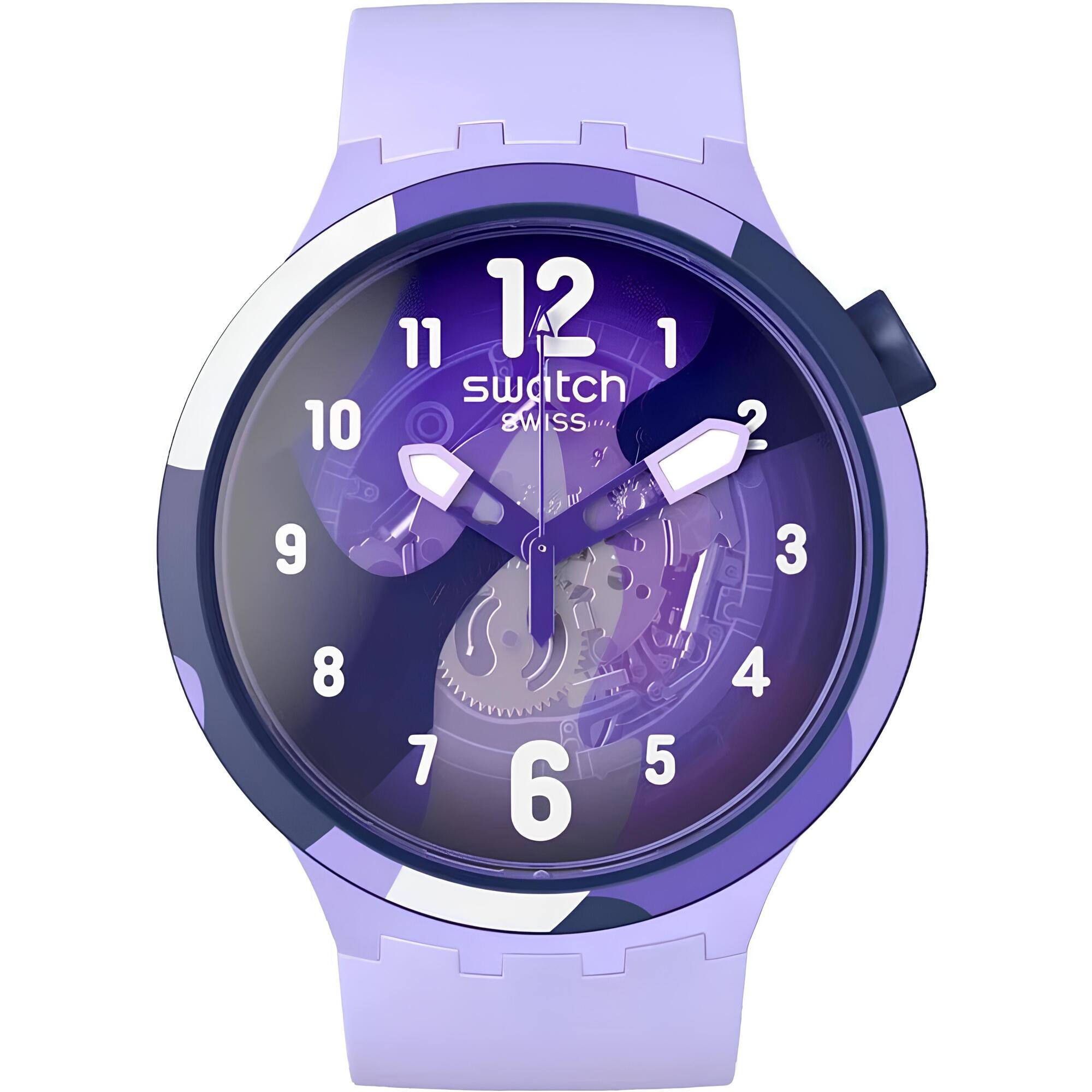Swatch Unisex Watch - The July Collection Look Right Thru Violet Strap