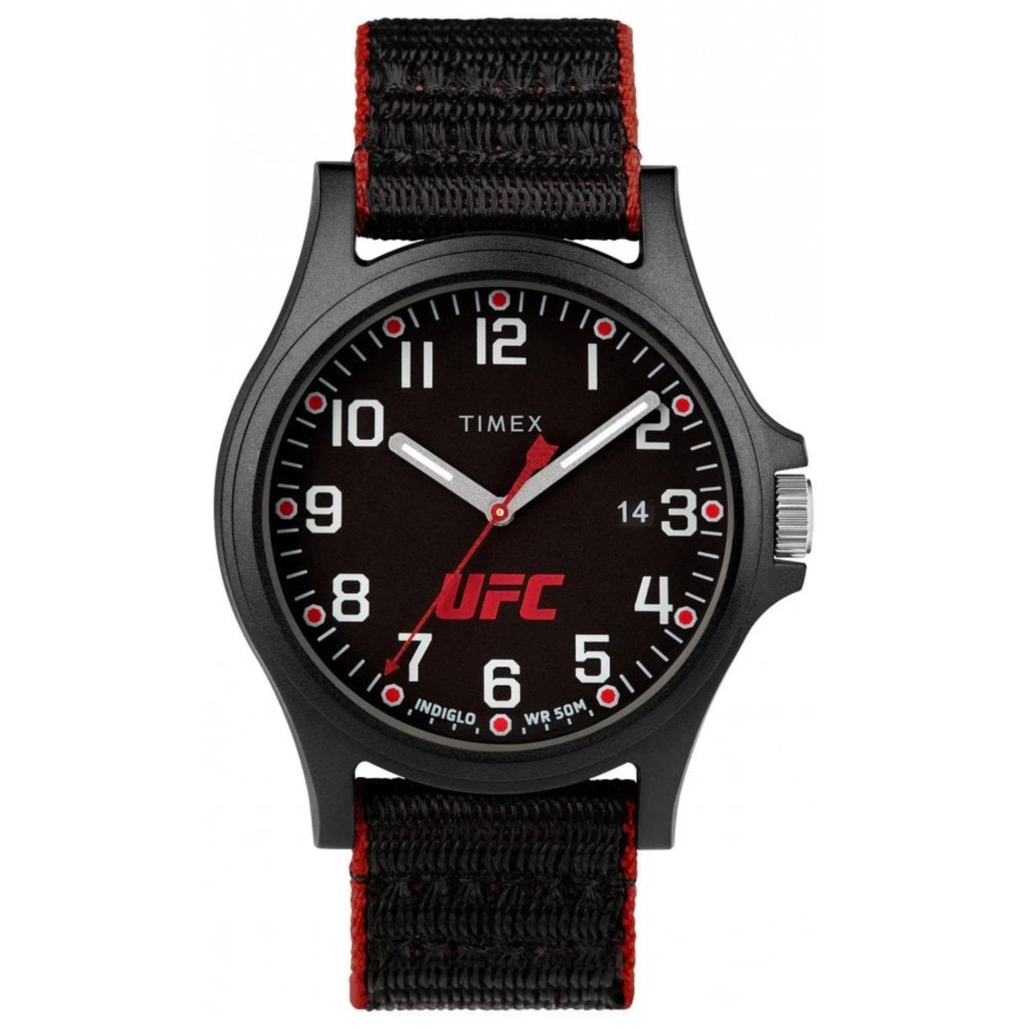 Timex Men's Watch - UFC Apex Black Dial Fabric Strap with Velcro ...