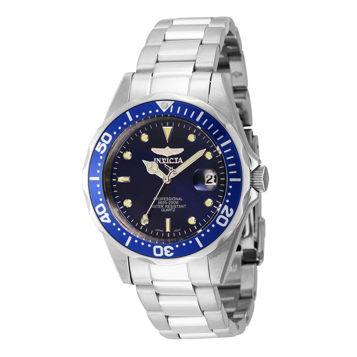 Invicta Men's Stainless Steel Watch - Pro Diver Blue Dial Quartz ...