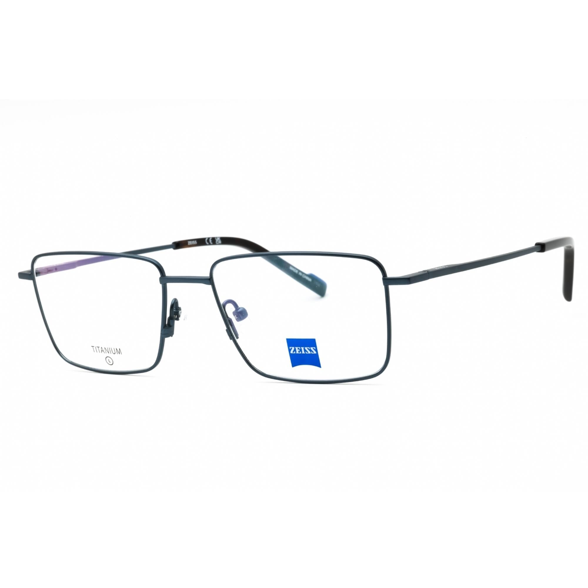 Zeiss Men's Eyeglasses - Satin Blue Titanium Full Rim Rectangular Fram
