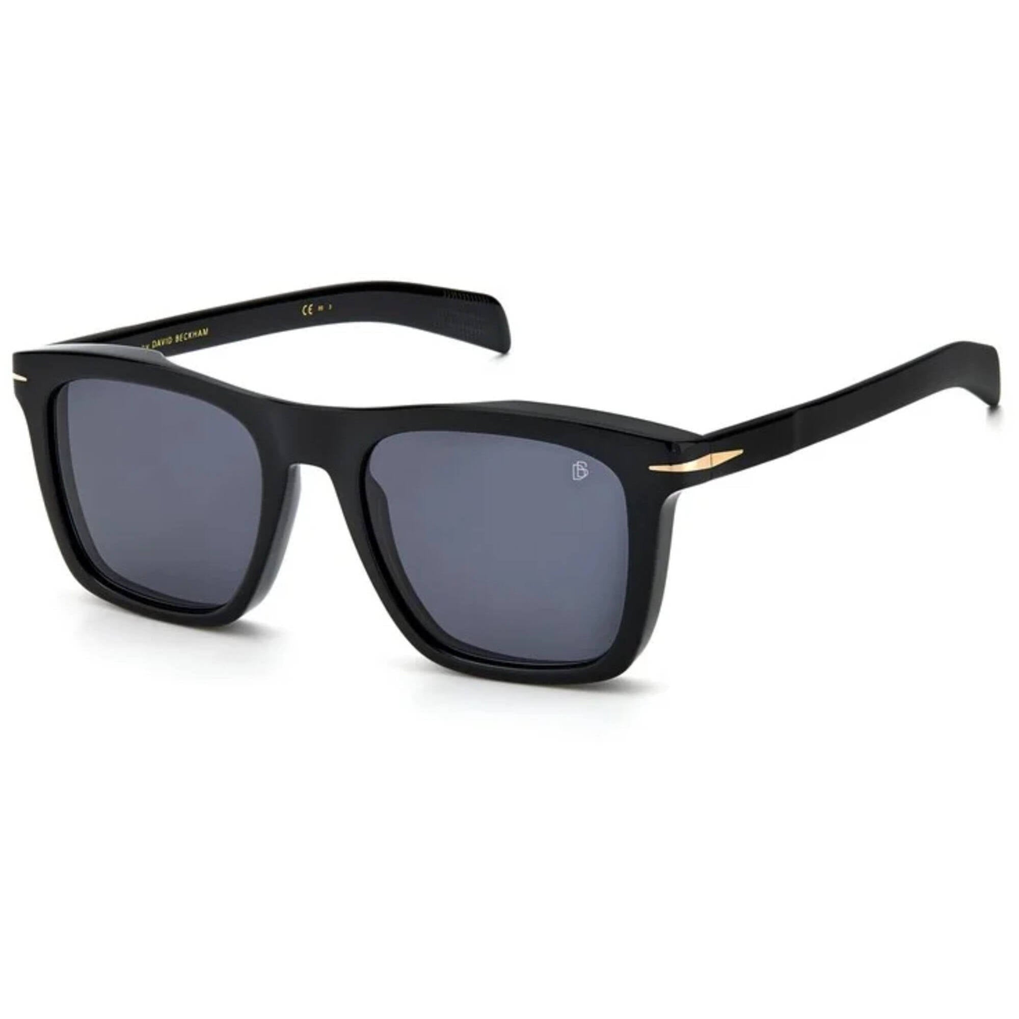 David Beckham Men's Sunglasses - Black Acetate Full Rim Square | DB 70