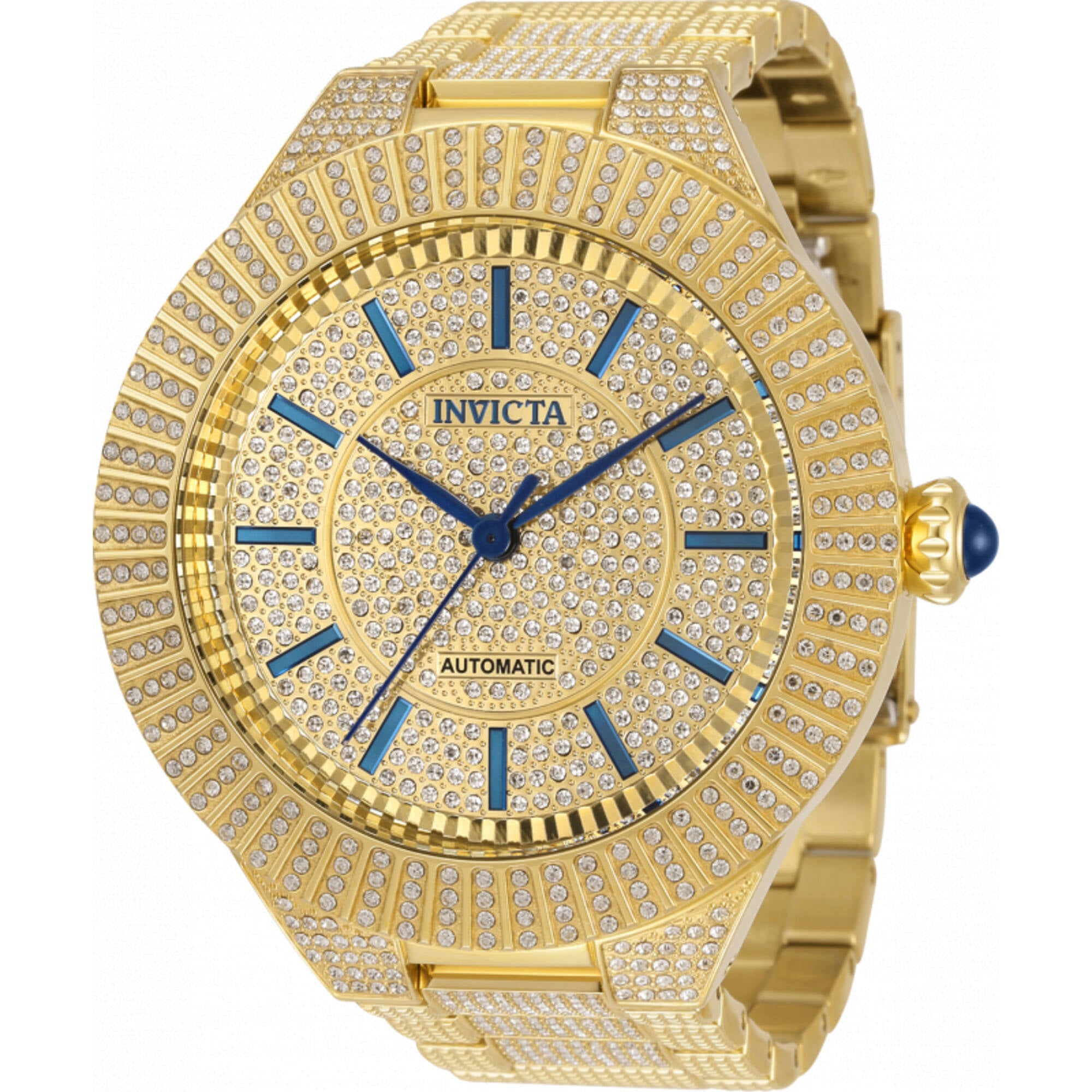 Invicta Men's Watch - Specialty Automatic Crystals Pave Gold Dial Brac