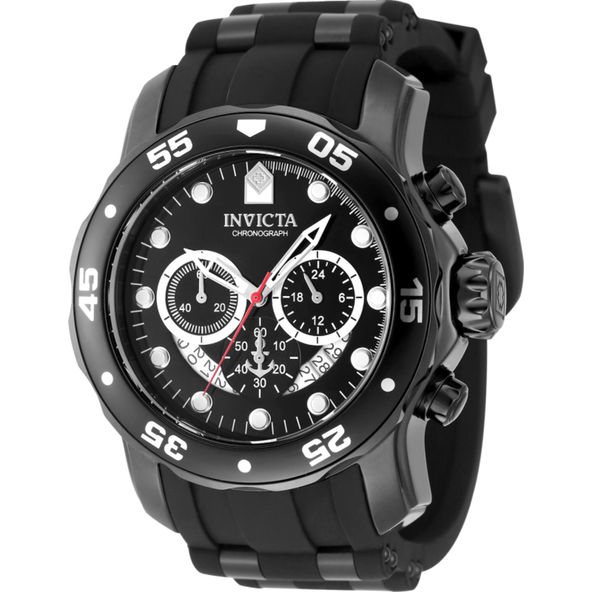 Invicta Men's Watch - Ocean Voyage Chronograph Quartz Black Dial Strap