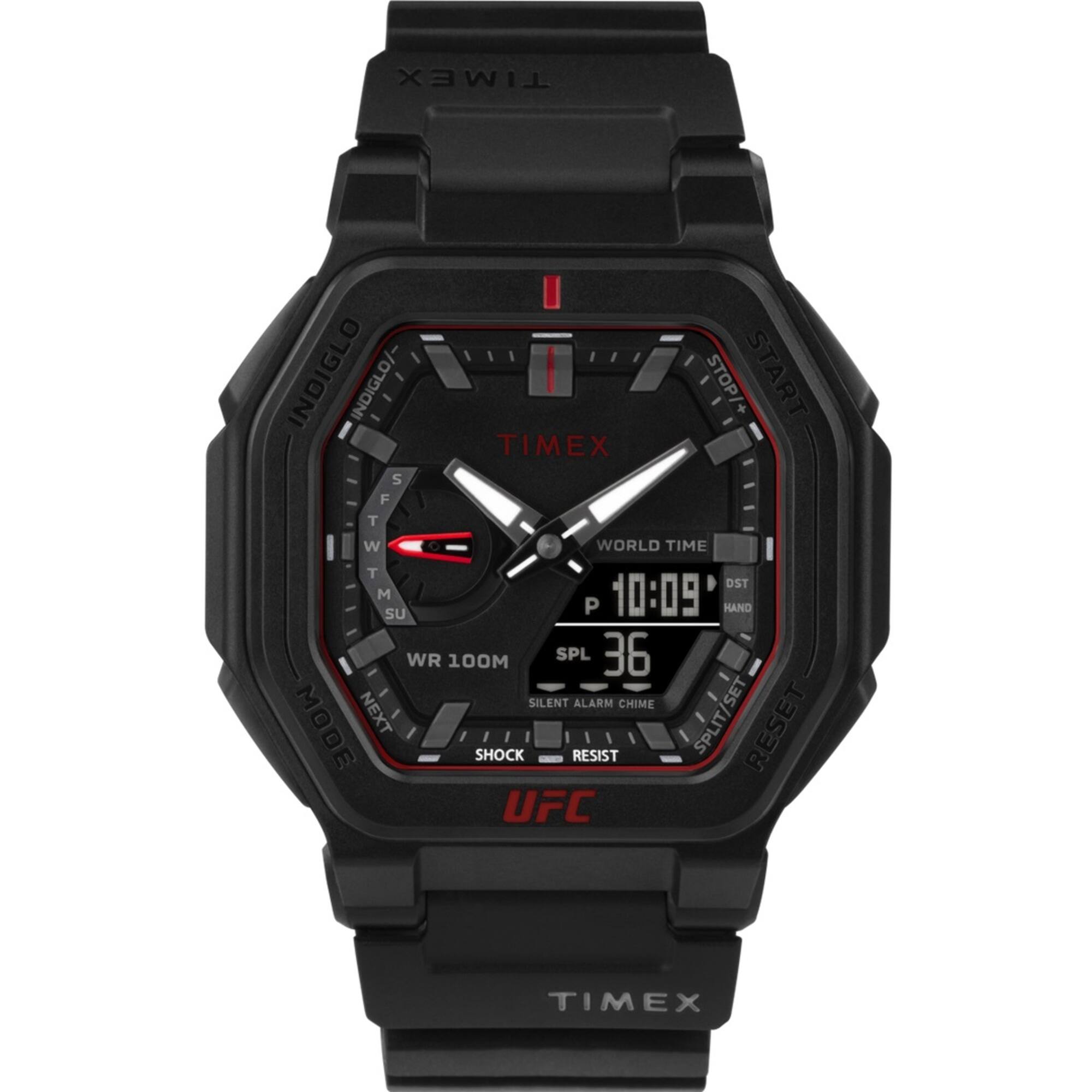 Timex Men's Watch - UFC Colossus Analog-Digital Dial Black Resin Strap