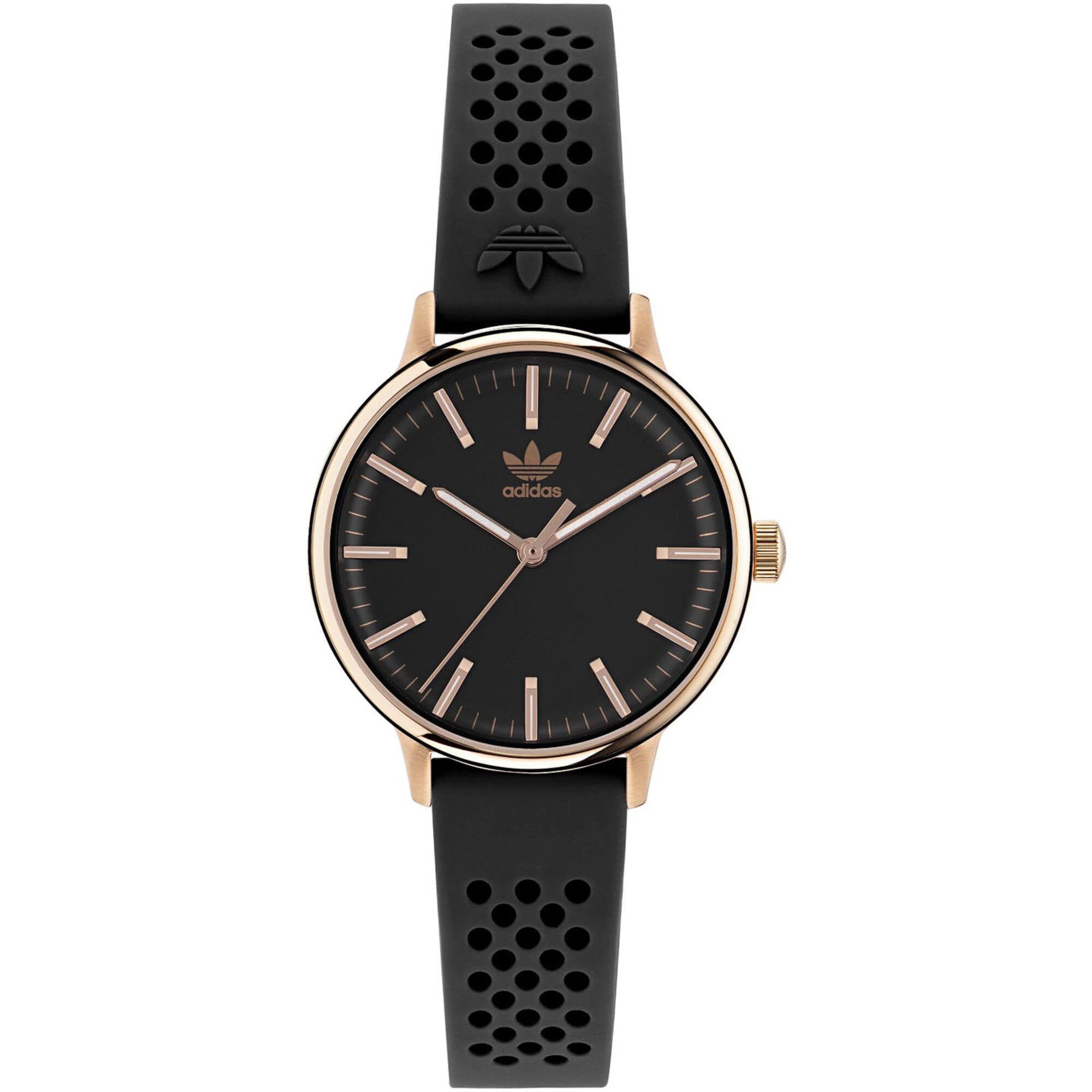 Adidas Men's Watch - Originals Quartz Black Dial Silicone Rubber Strap ...