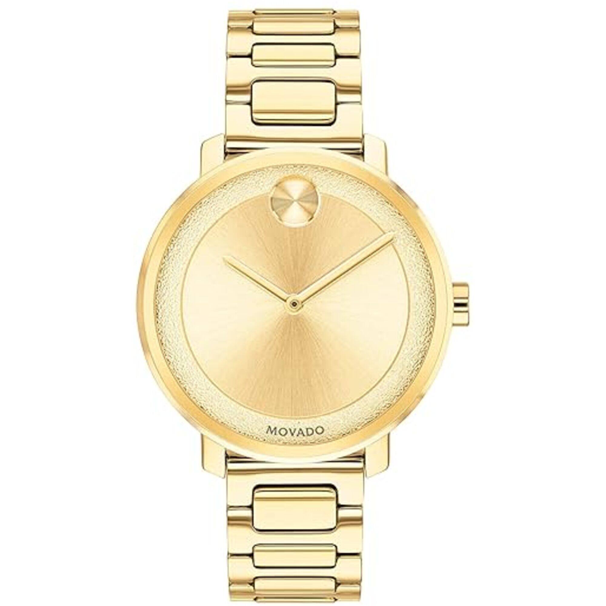 Movado Women's Watch - Pale Gold Dial Plated Stainless Steel Bracelet ...