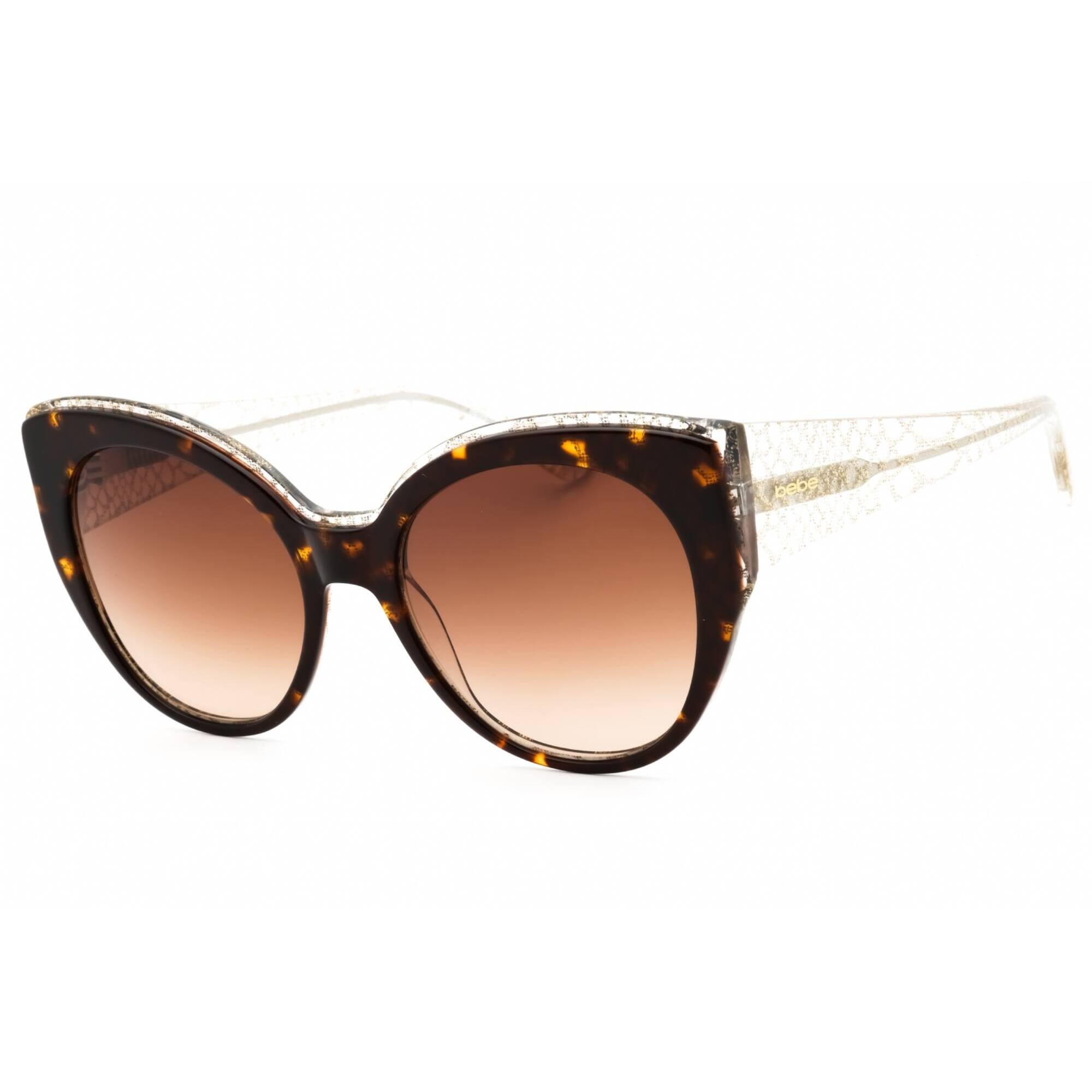 Bebe Women's Sunglasses - Tortoise Acetate Cat Eye Shape Full Rim Fram