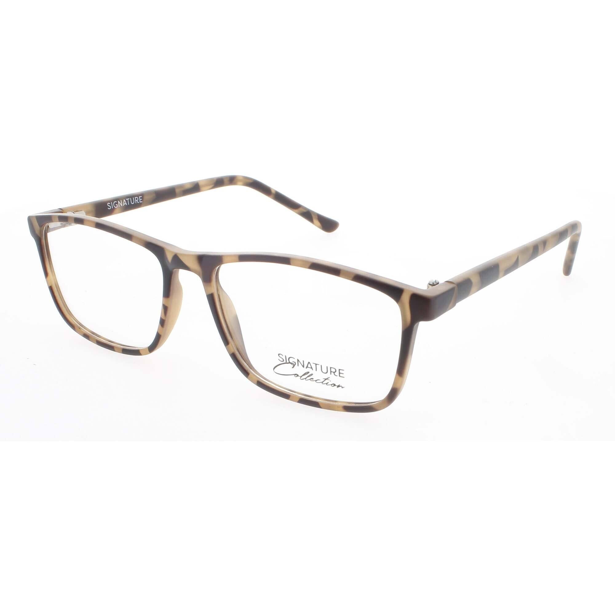 Signature Unisex Eyeglasses - Tortoise Plastic Rectangular Frame | S70