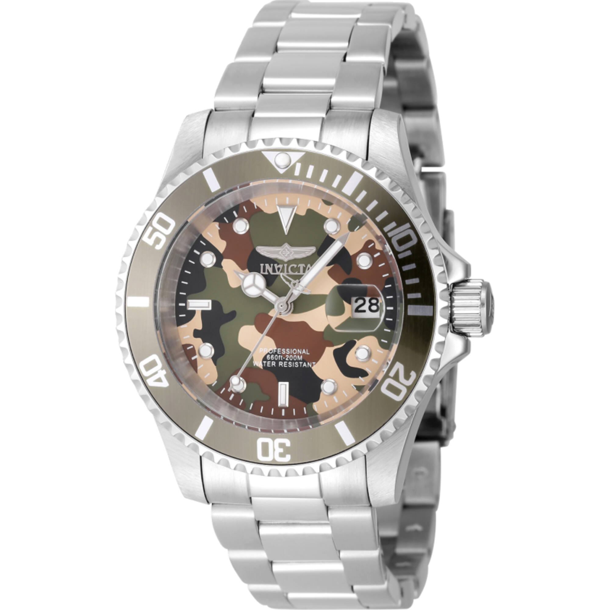 Invicta Men's Watch - Pro Diver Camo Series Camouflage, Beige and Green ...