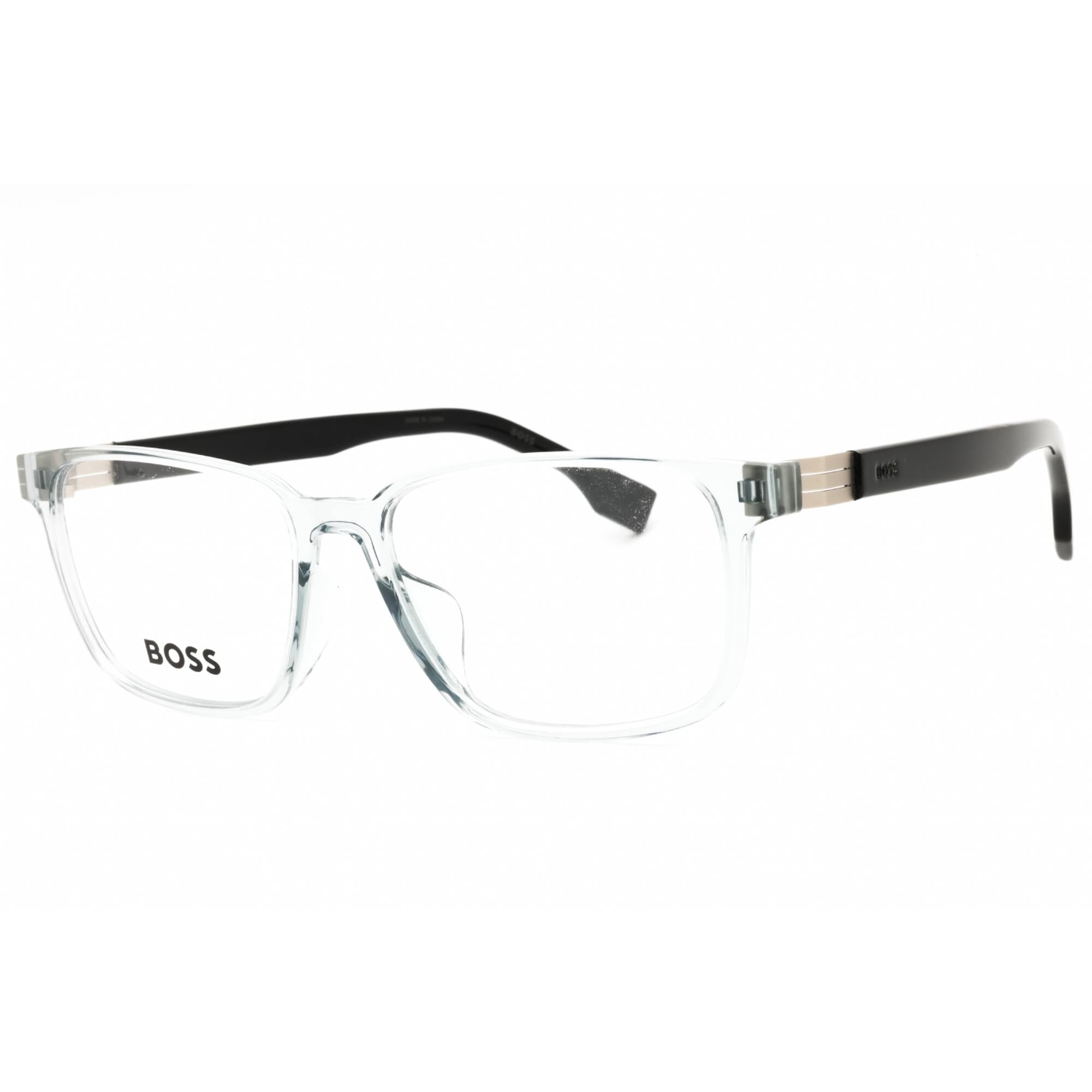 Hugo Boss Men's Eyeglasses - Grey Black Plastic Rectangular | BOSS 161
