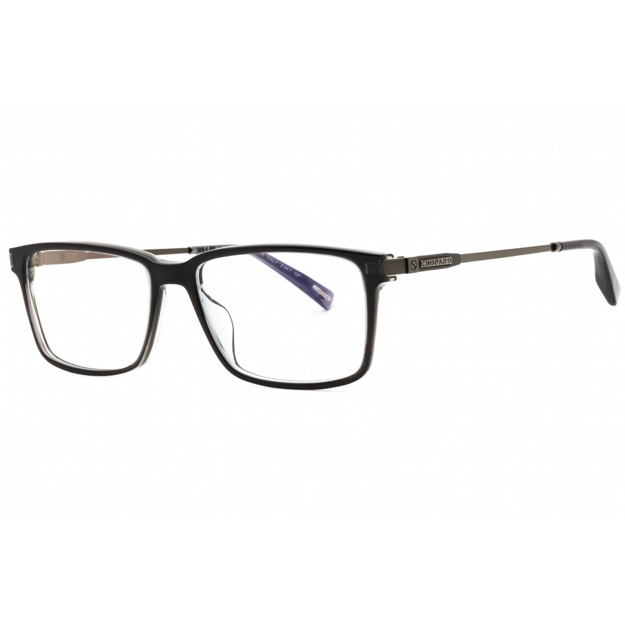 Chopard Men's Eyeglasses - Shiny Grey/Azure Plastic Rectangular Frame