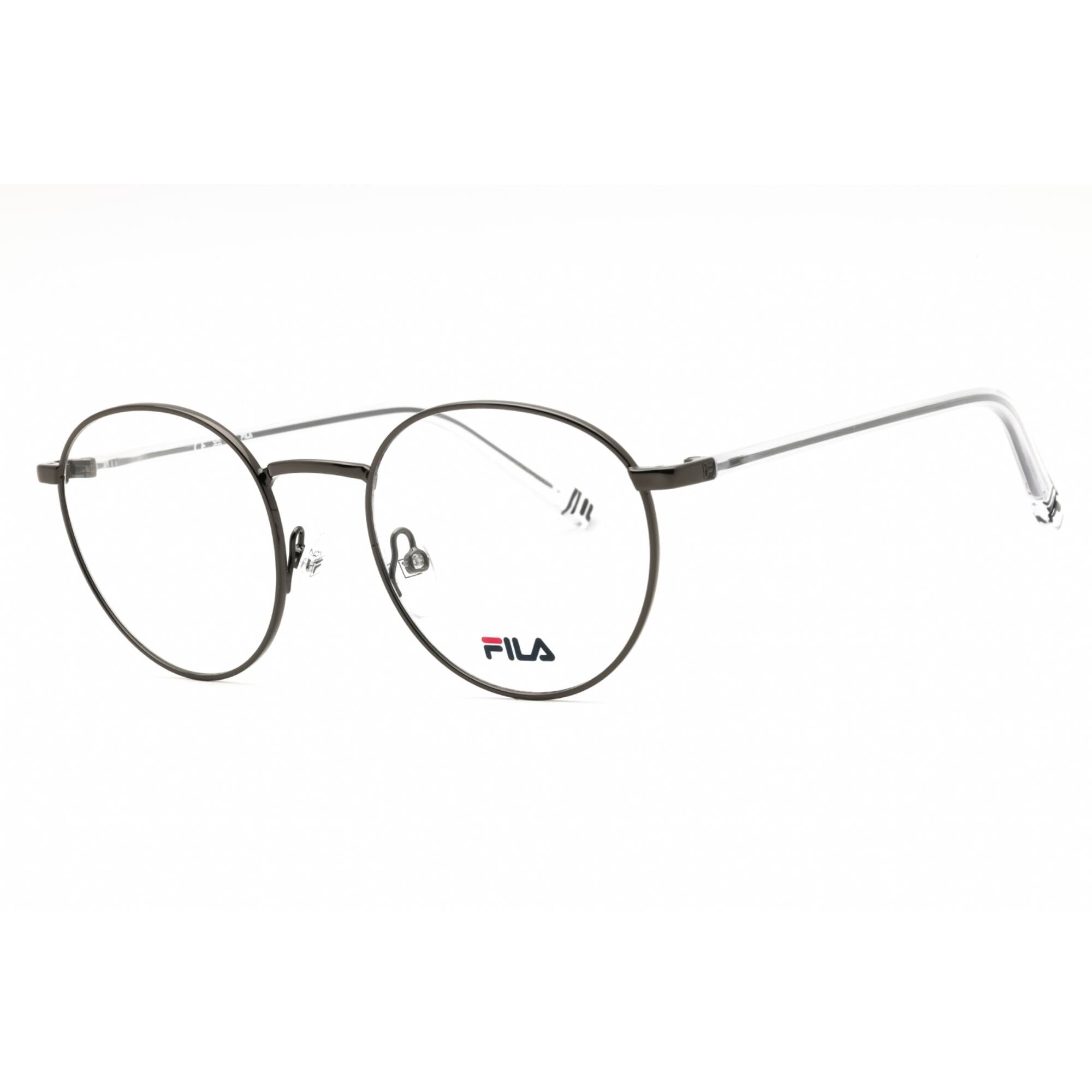 Fila Men's Eyeglasses - Shiny Gunmetal Metal Full Rim Round Shape Fram