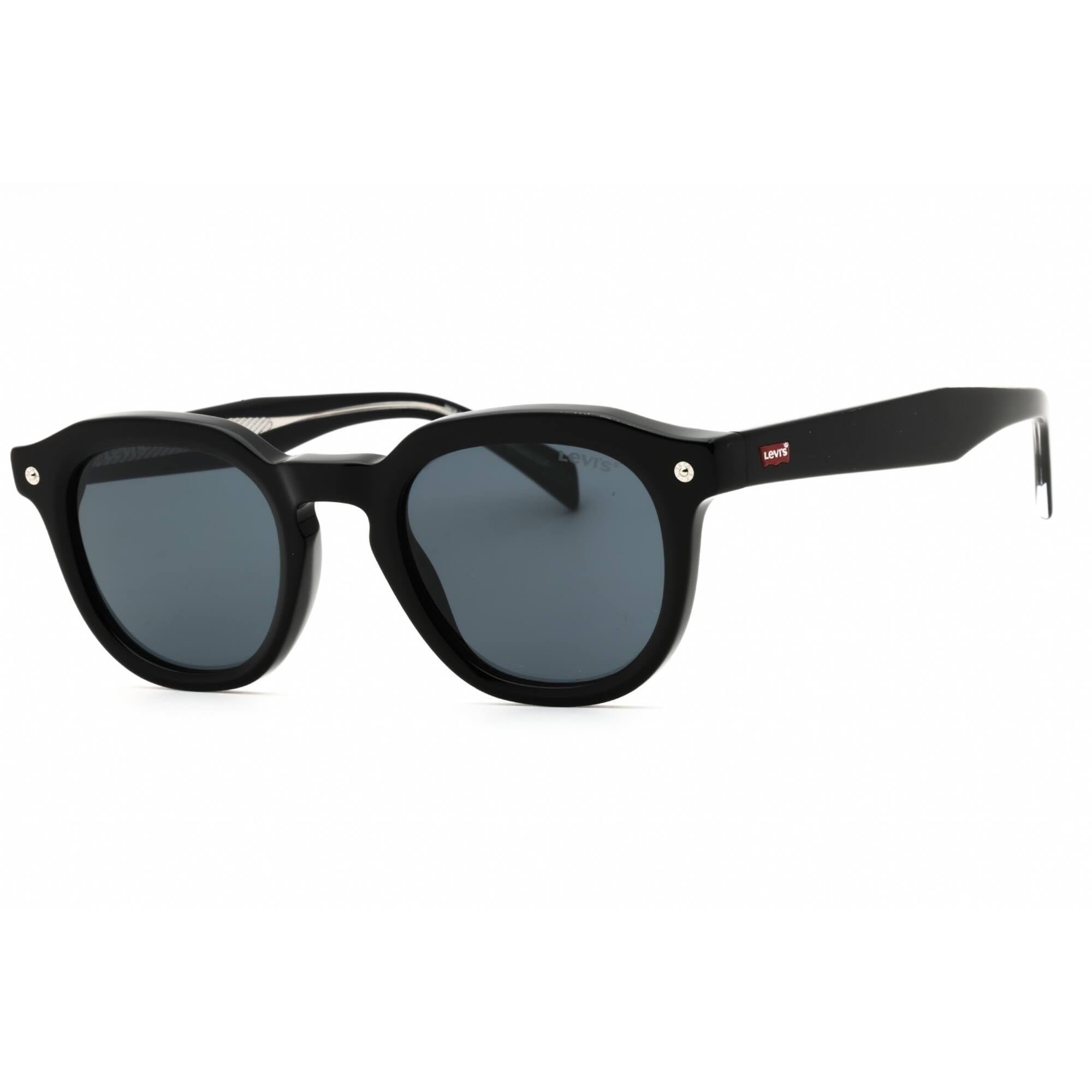 Levi's Men's Sunglasses - Black Plastic Full Rim Round Shape Frame | L