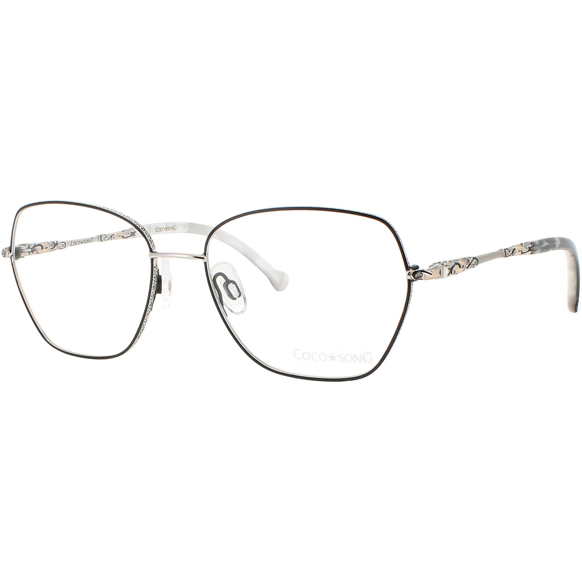 Coco Song Women's Eyeglasses - Silver Grey Metal Butterfly | TEXAS ...