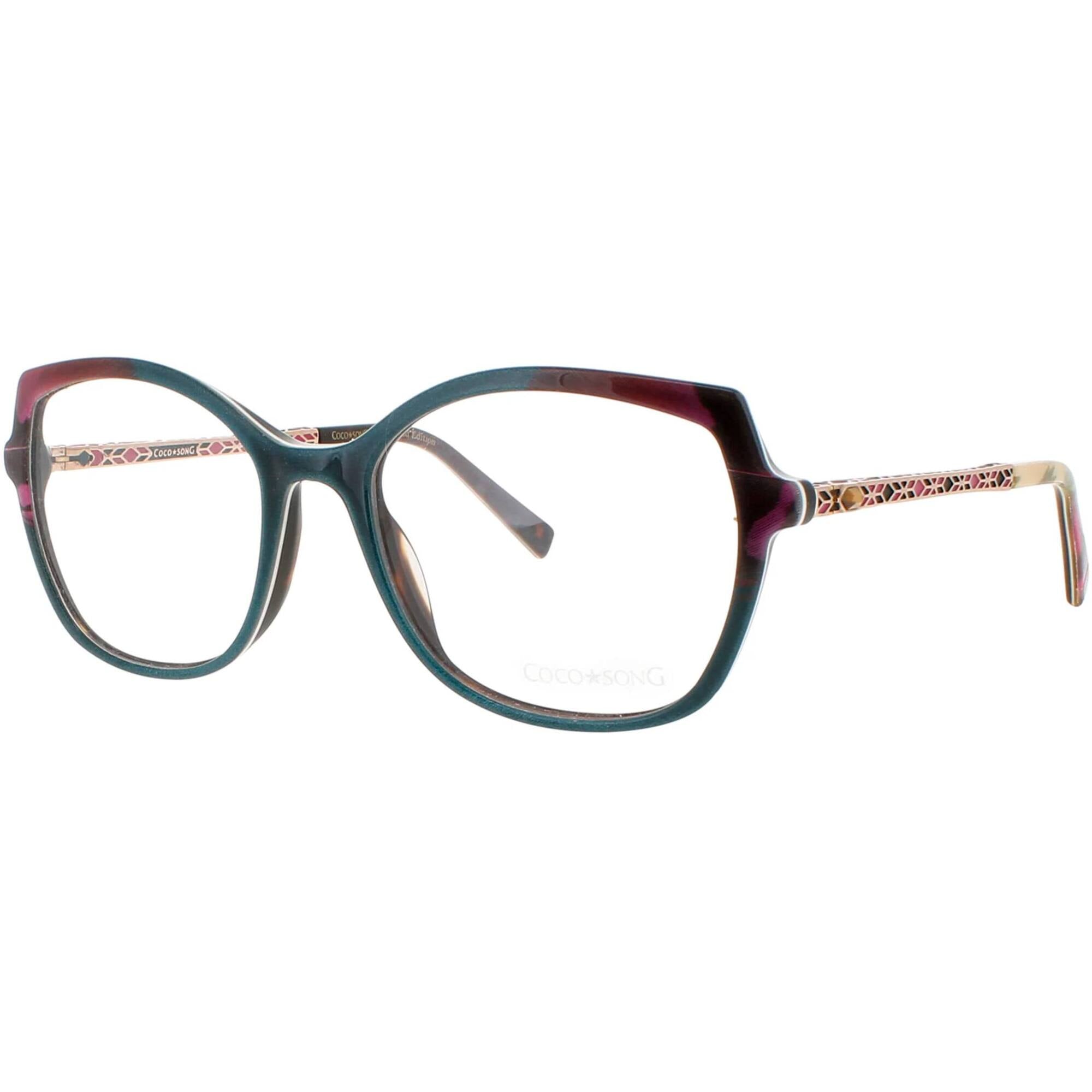 Coco Song Women's Eyeglasses - Green/Red Plastic Butterfly | LONG NIGH