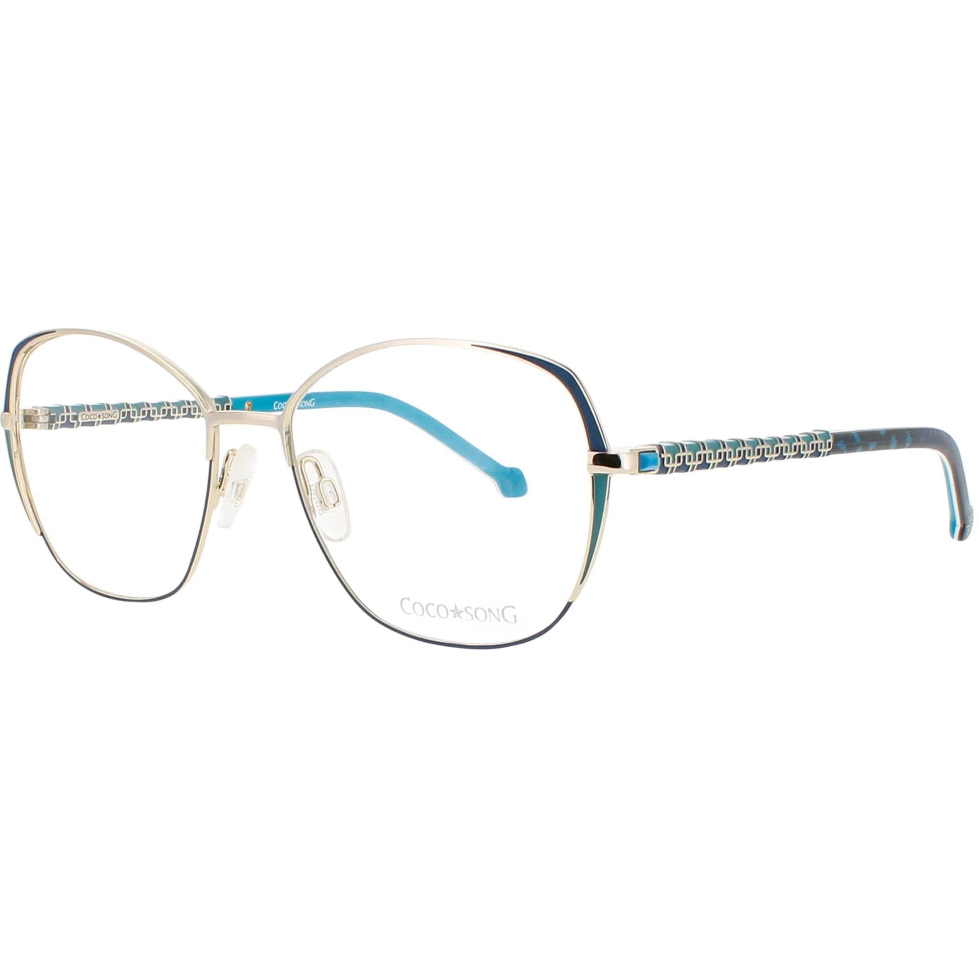 Coco Song Women's Eyeglasses - Gold/Turquoise Metal Frame | CRUISING N