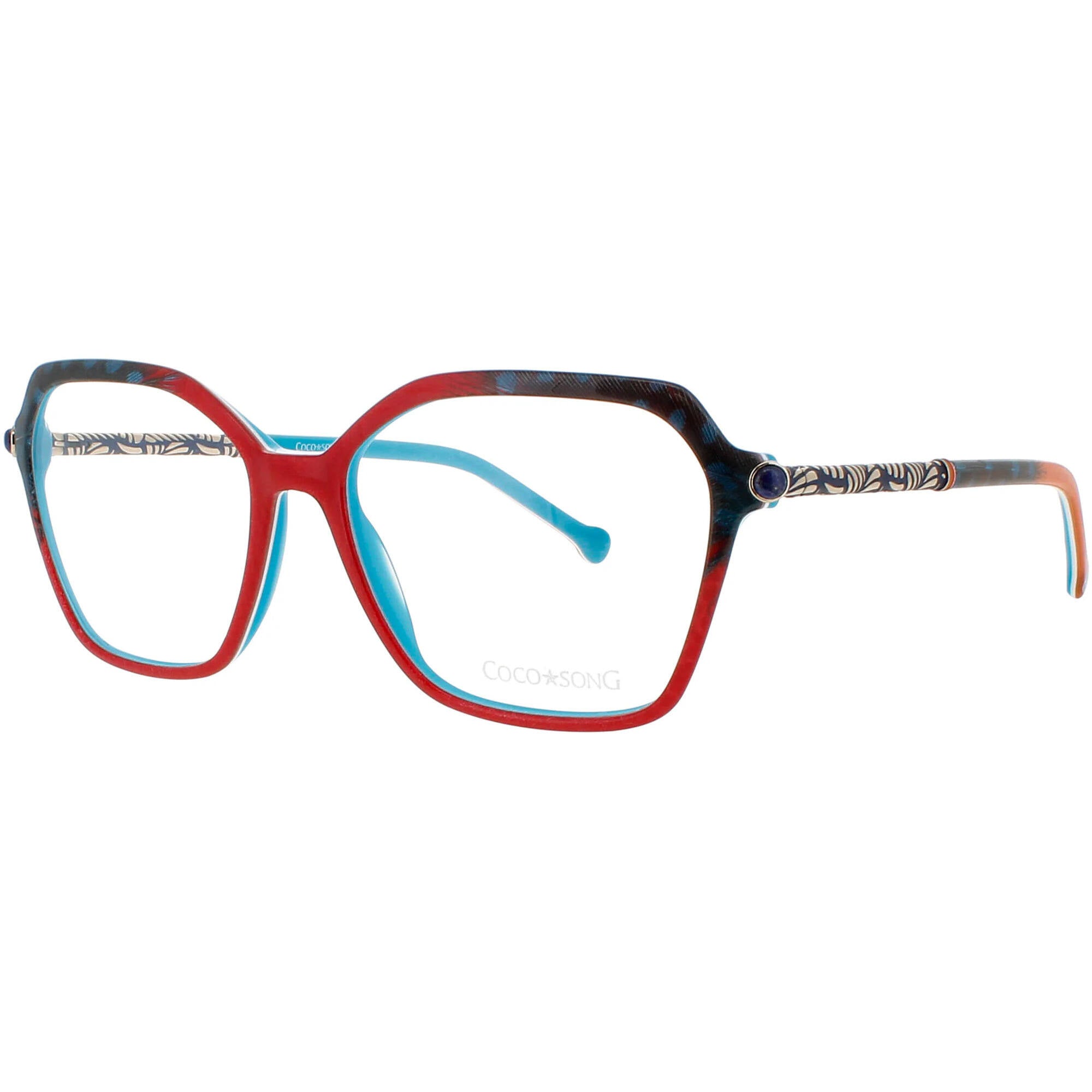 Coco Song Women's Eyeglasses - Red/Turquoise Butterfly Frame | RICH GI