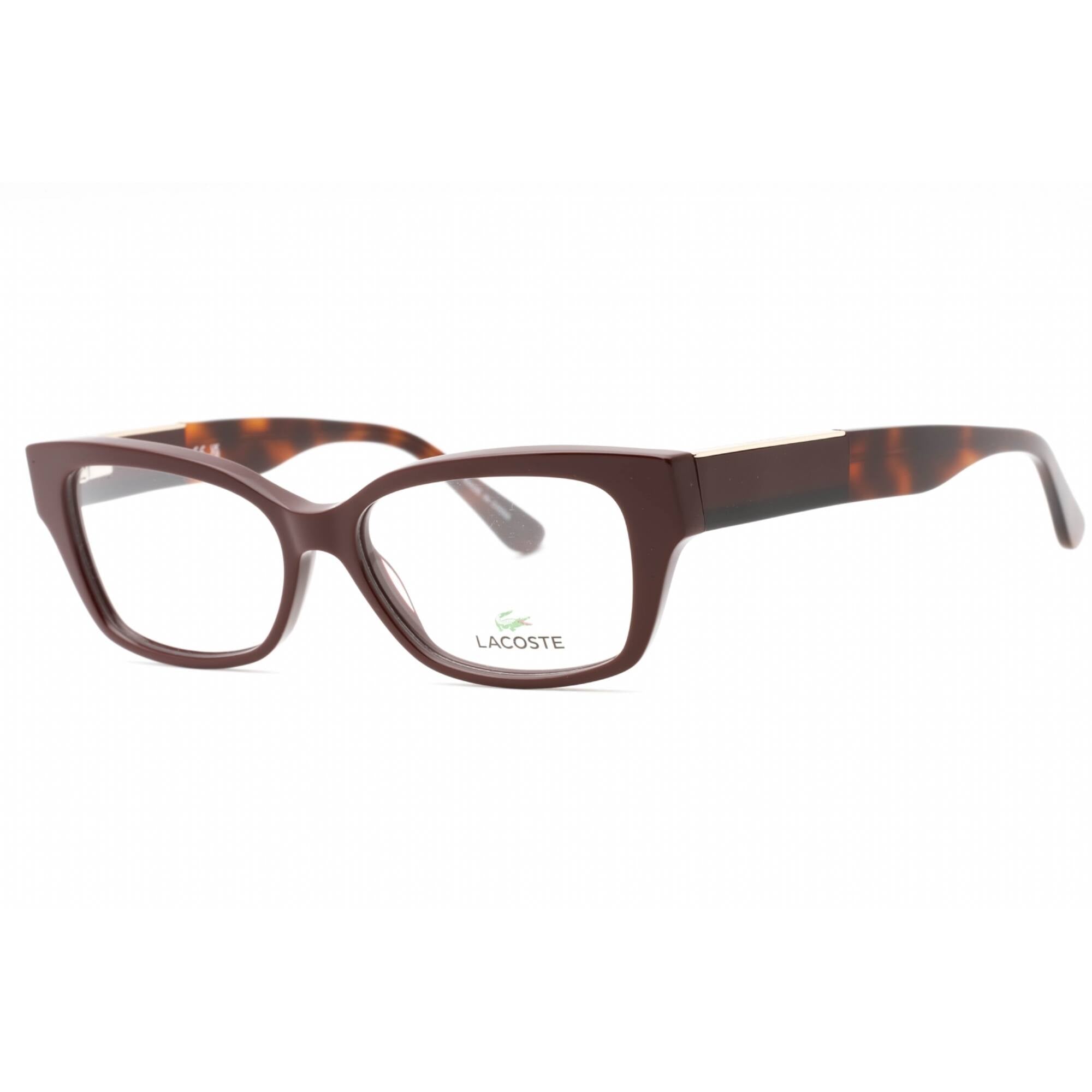 Lacoste Women's Eyeglasses - Dark Red Injected Propionate Cat Eye Frame ...