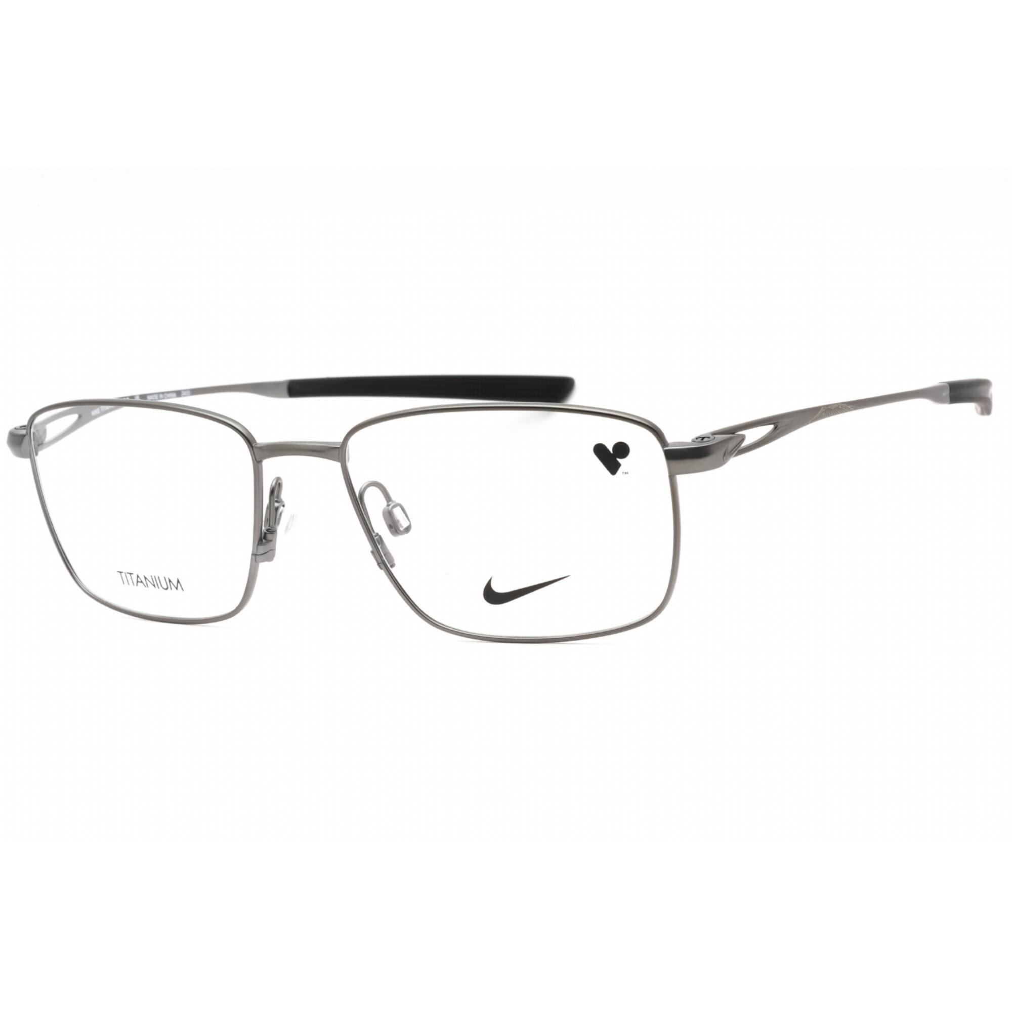 Nike Men's Eyeglasses - Satin Gunmetal Titanium Rectangular Frame | NI