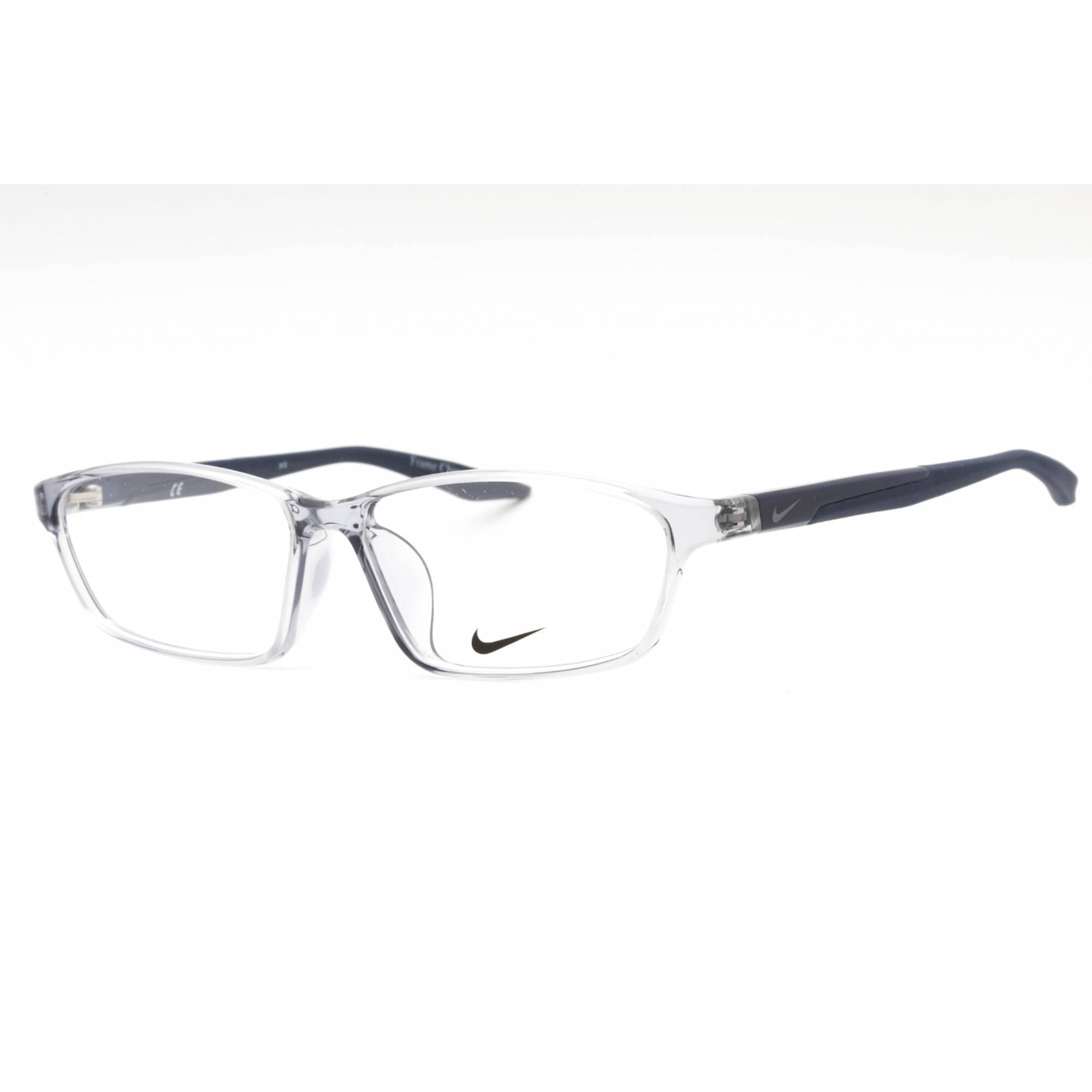 Nike Men's Eyeglasses - Light Grey/Midnight Navy Rectangular Frame | N