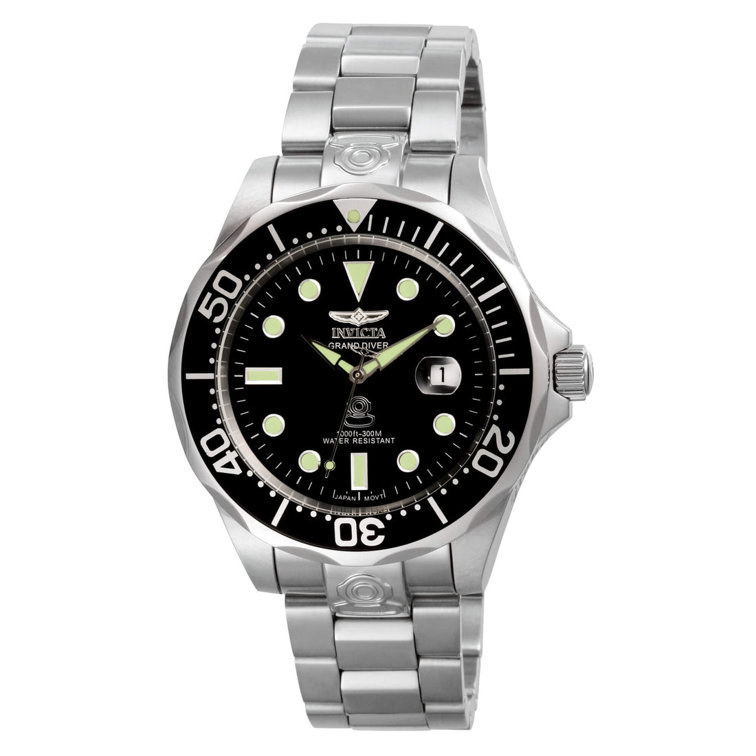 Invicta 3044 Men's Stainless Steel Bracelet Automatic Grand