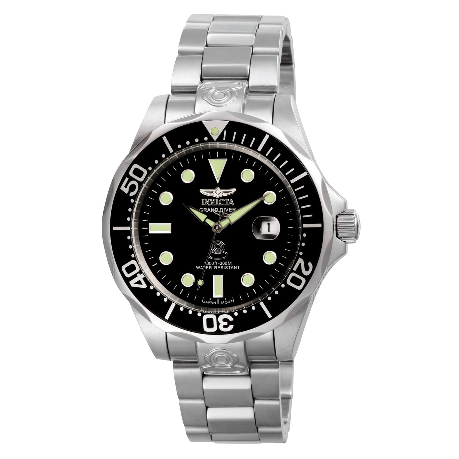 Invicta 3044 Men's Stainless Steel Bracelet Automatic Grand