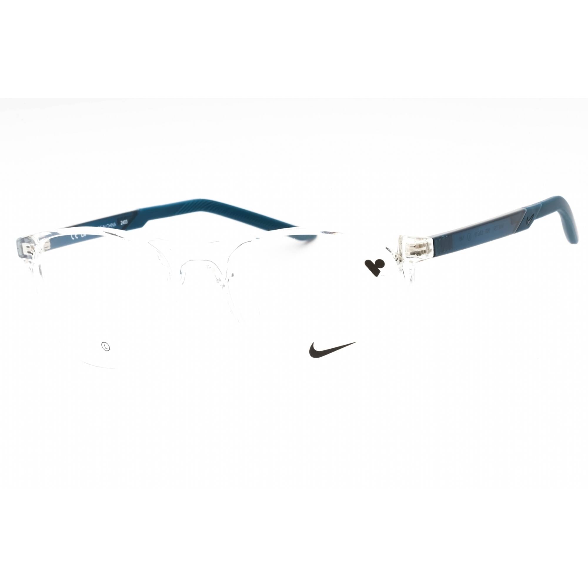 Nike Men's Eyeglasses - Clear/Space Blue Injected Propionate Frame | N