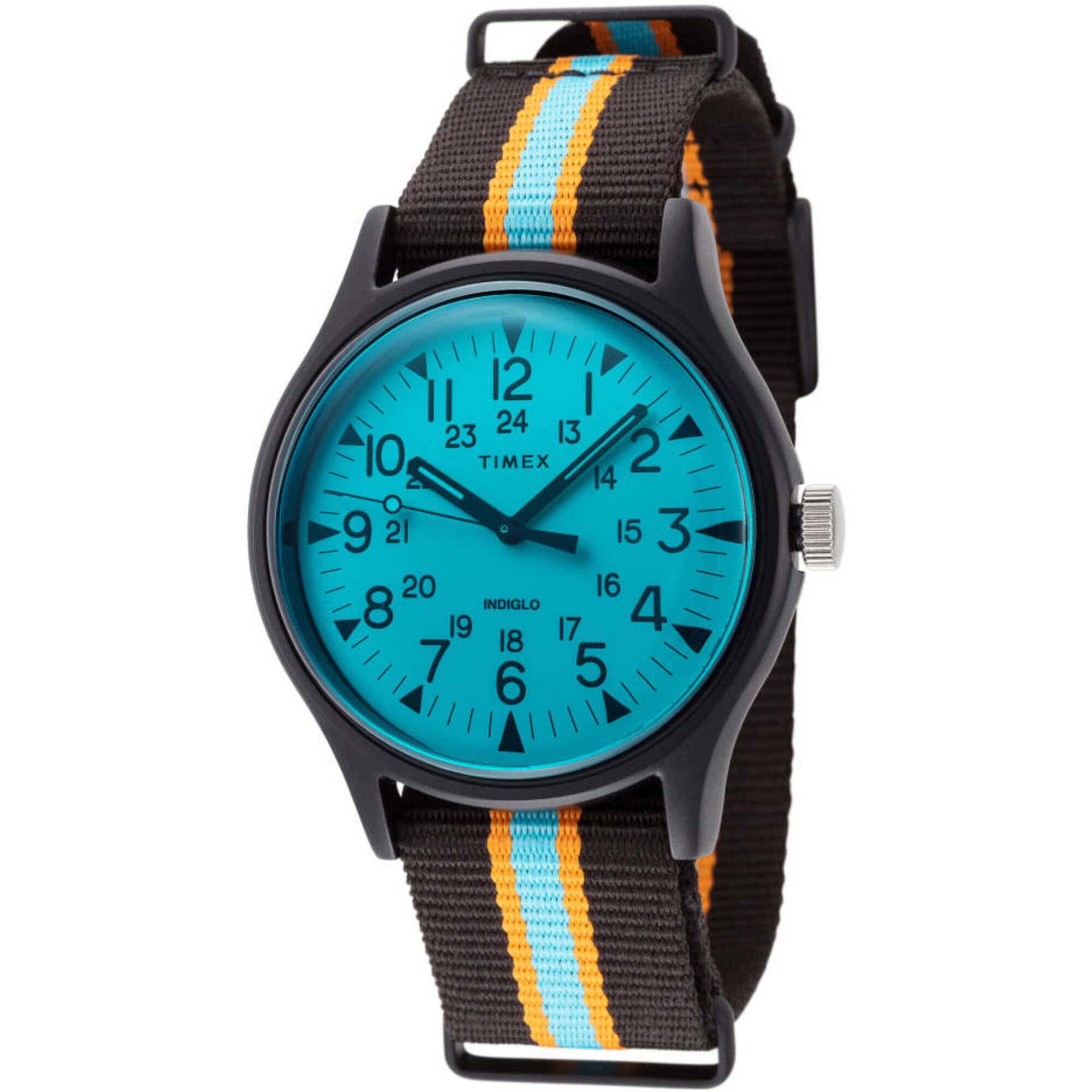 Timex Men's Watch - MK1 Chronograph Quartz Blue Dial Nylon Strap | TW2