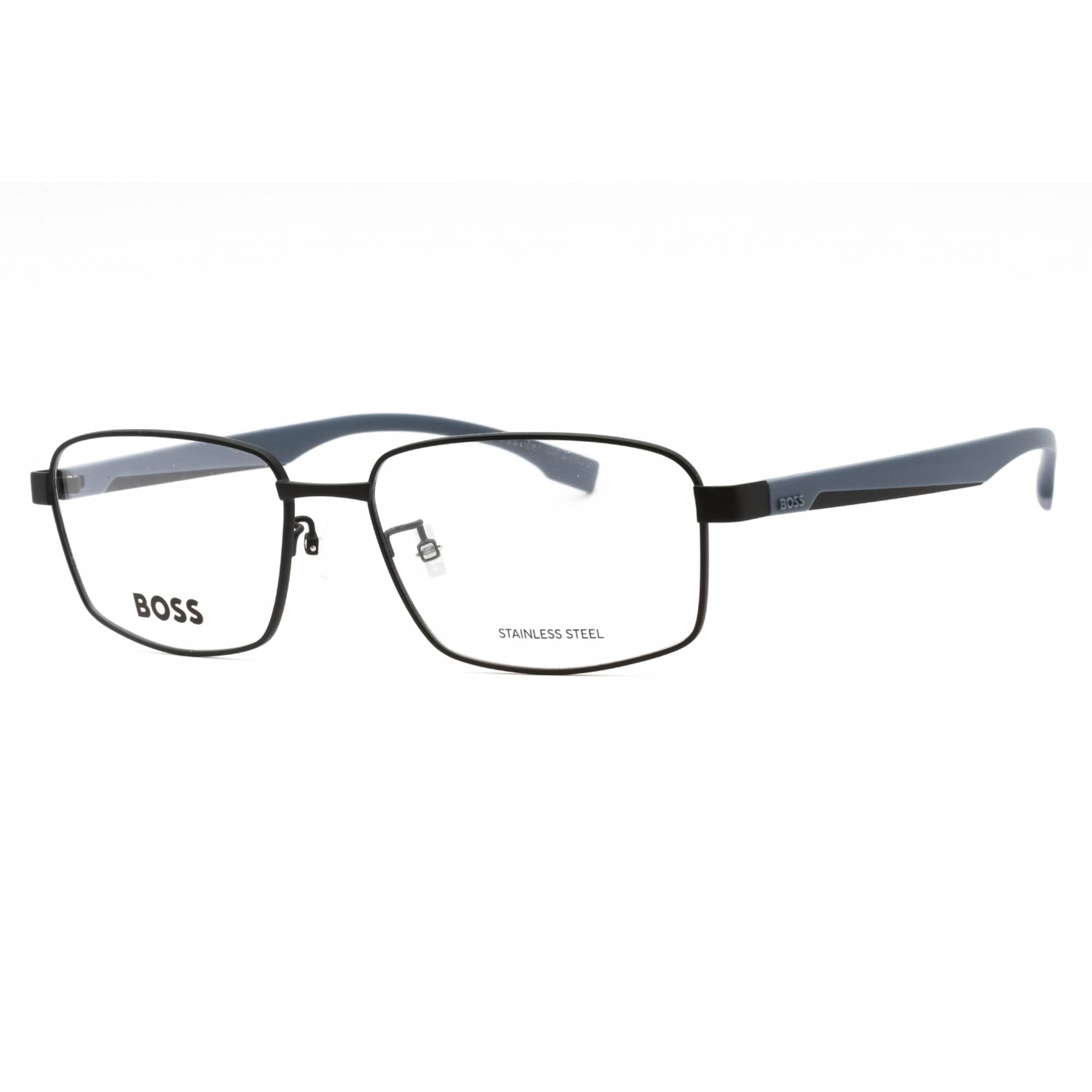 Hugo Boss Men's Eyeglasses - Matte Black Metal Full Rim Frame | BOSS 1