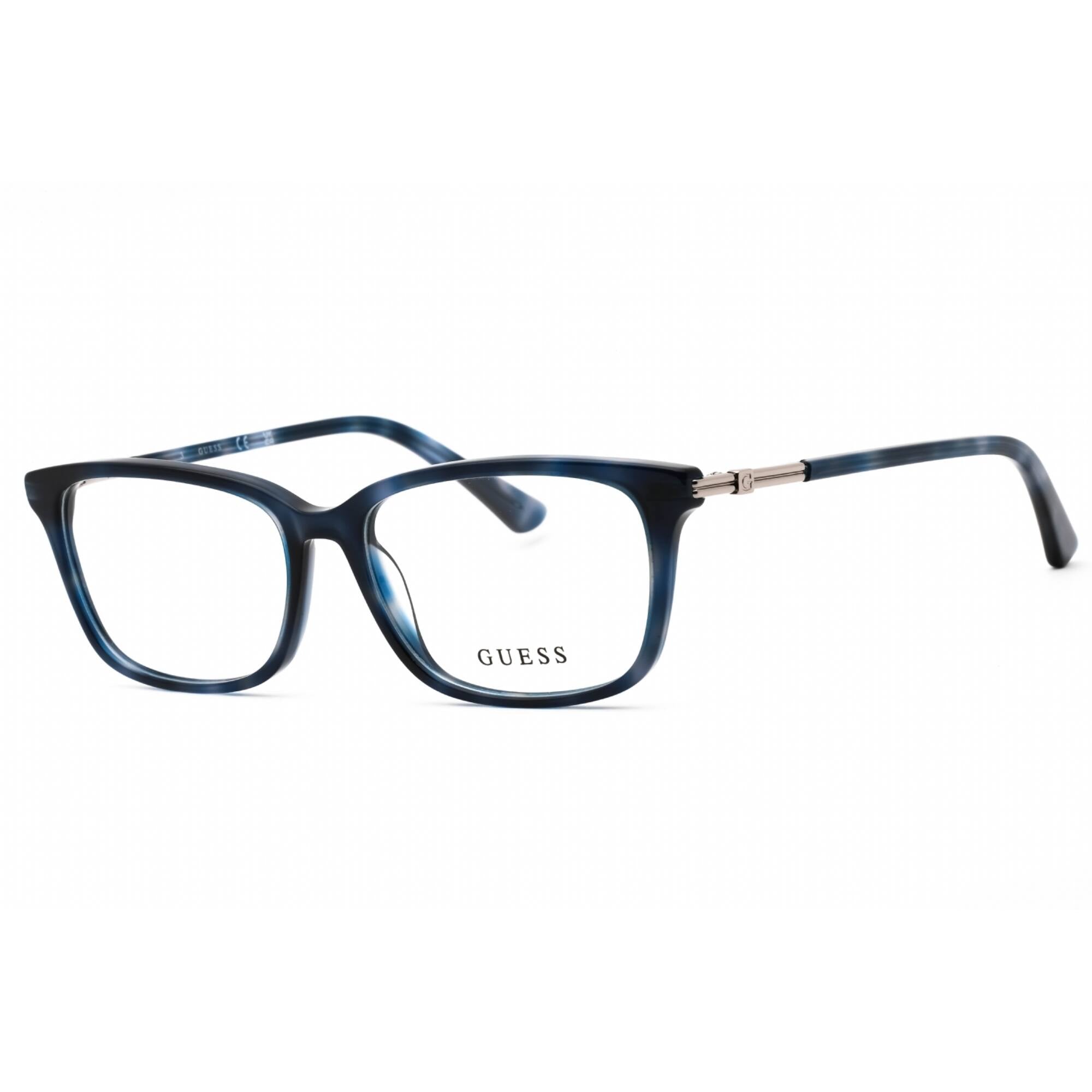 Guess Women's Eyeglasses - Blue/Other Plastic Rectangular Full Rim Fra