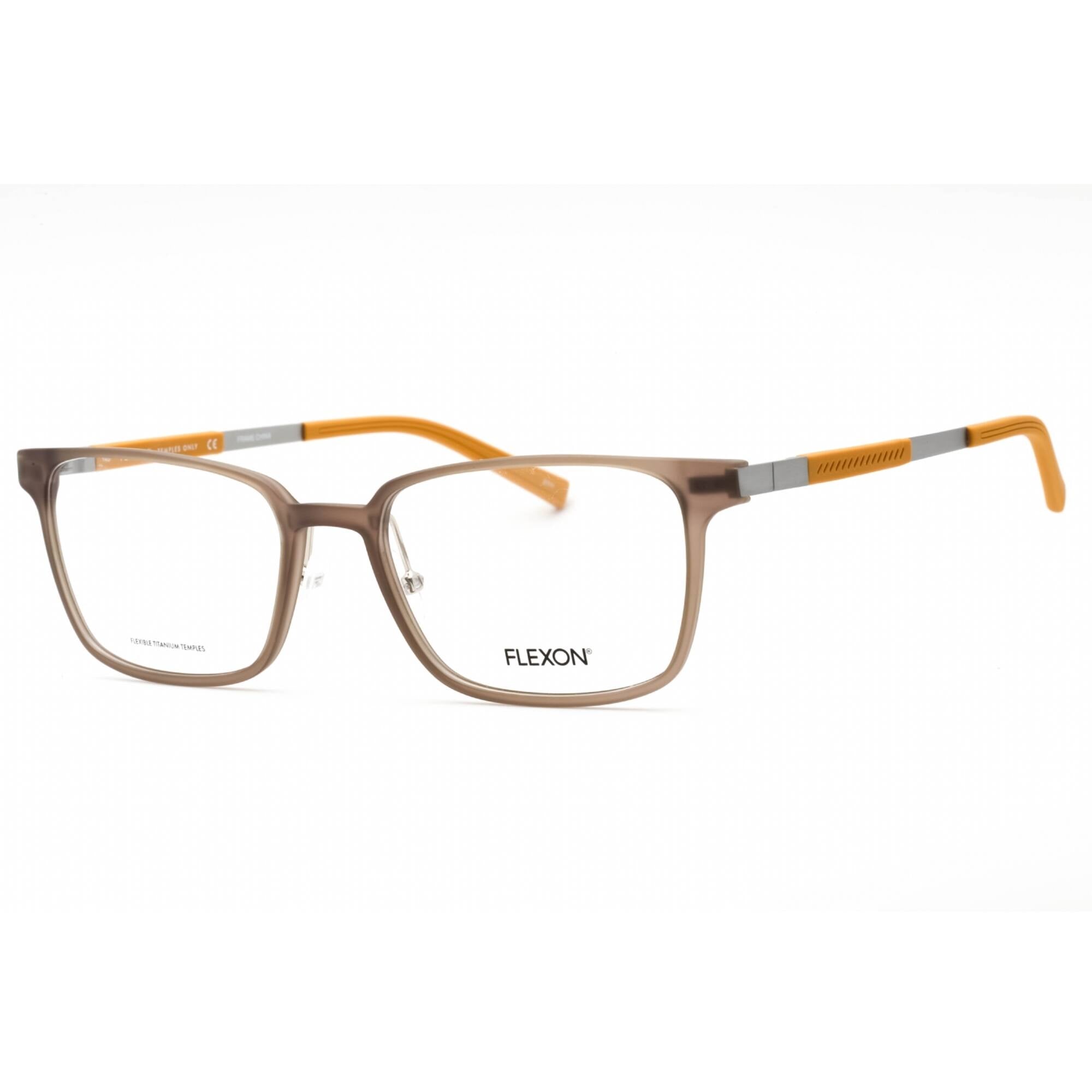 Flexon Men's Eyeglasses - Matte Taupe Crystal Acetate Rectangular | FL