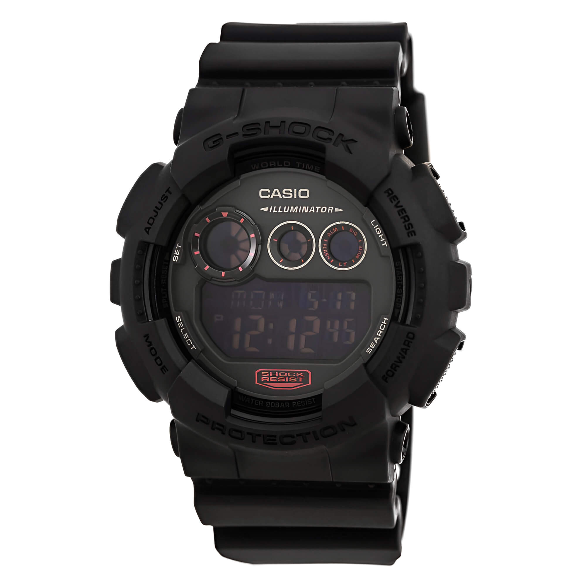Casio Men's Digital Watch - G-Shock World Time Dive Black Dial Resin ...