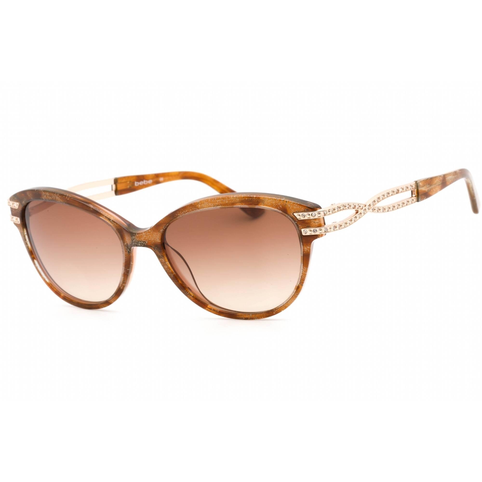 Bebe Women's Sunglasses - Topaz Full Rim Oval Brown Gradient Lens Frame ...