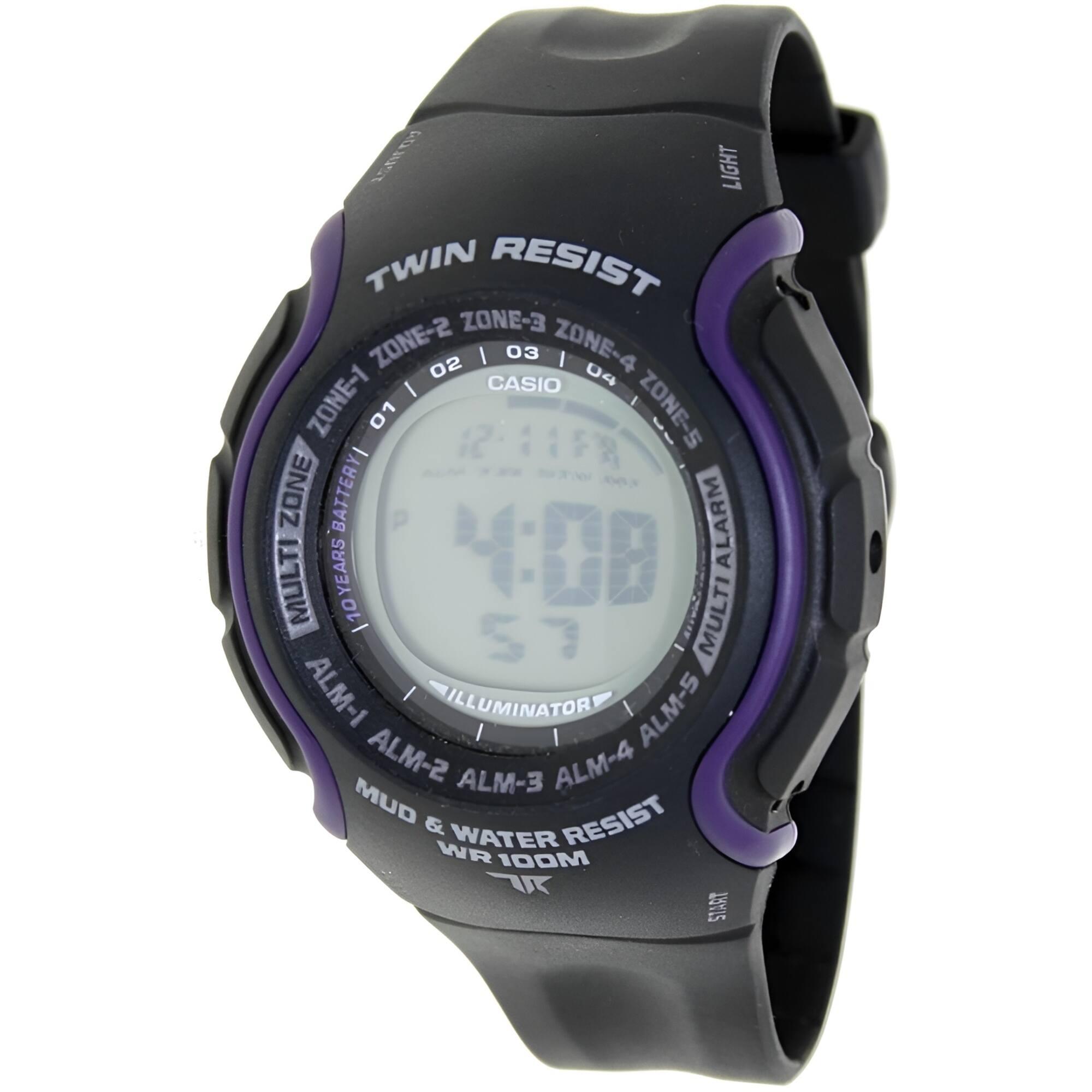 Casio Men's Watch - Twin Resist Alarm Digital Dial Black Resin Strap ...