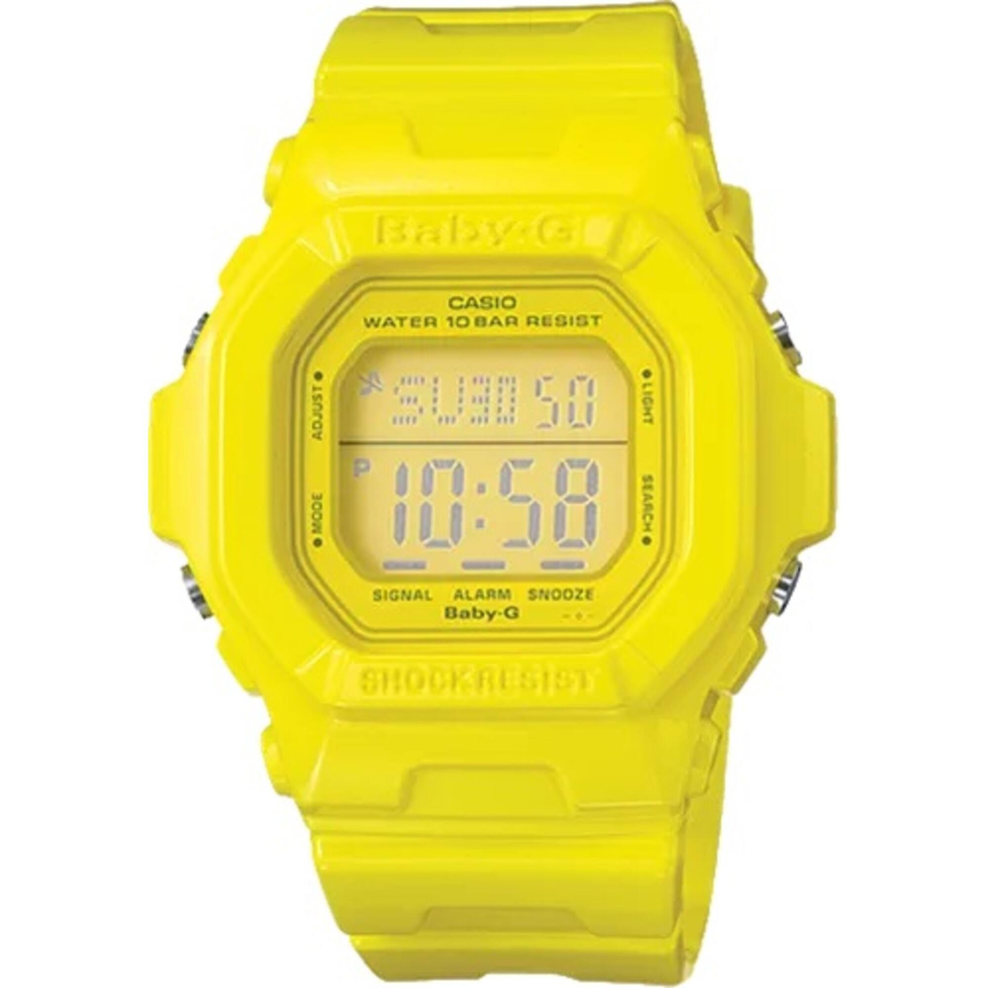 Casio Women's Watch - Baby-G World Time Yellow Digital Dial Resin Strap ...