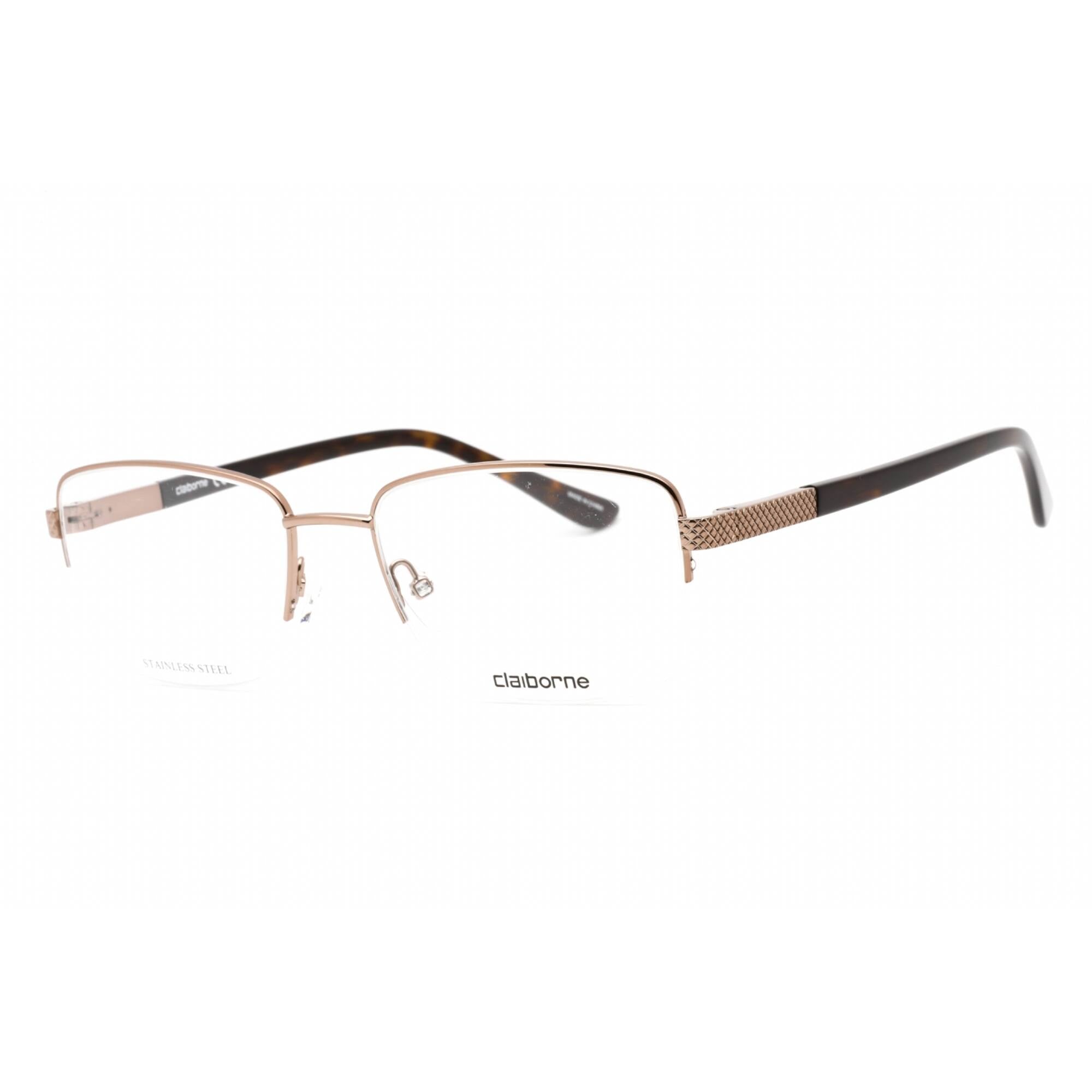 Liz Claiborne Men's Eyeglasses - Light Brown Metal Rectangular Frame