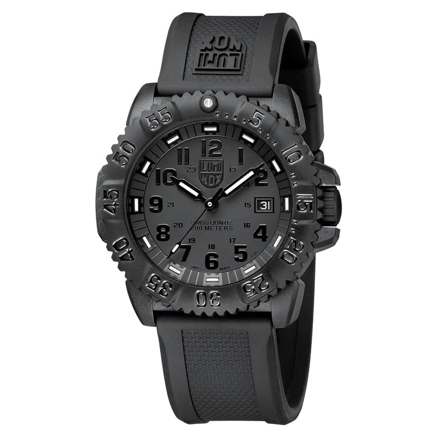Luminox 3051 BO Men's Black Strap Watch - Blackout EVO Navy Seal