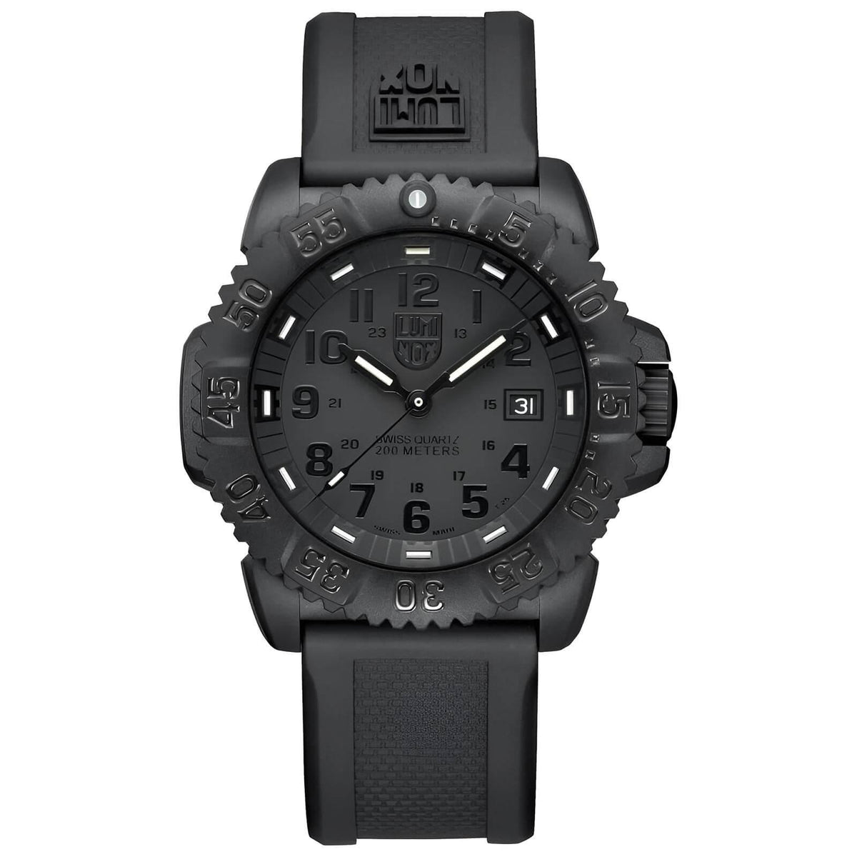 Luminox 3051 BO Men's Black Strap Watch - Blackout EVO Navy Seal