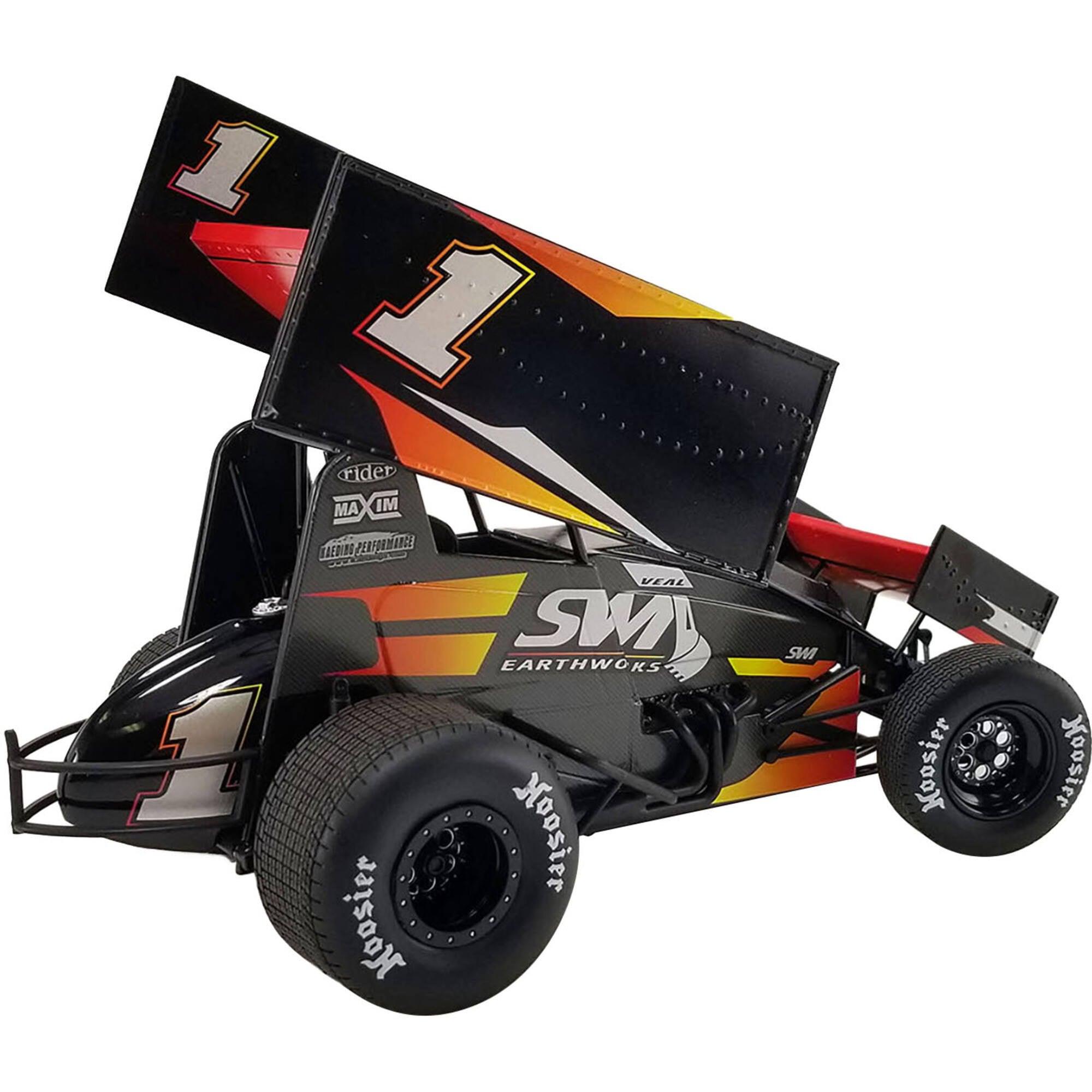 ACME 1/18 Diecast Model Car Winged Sprint Car #1 Jamie Veal SWI Earthw
