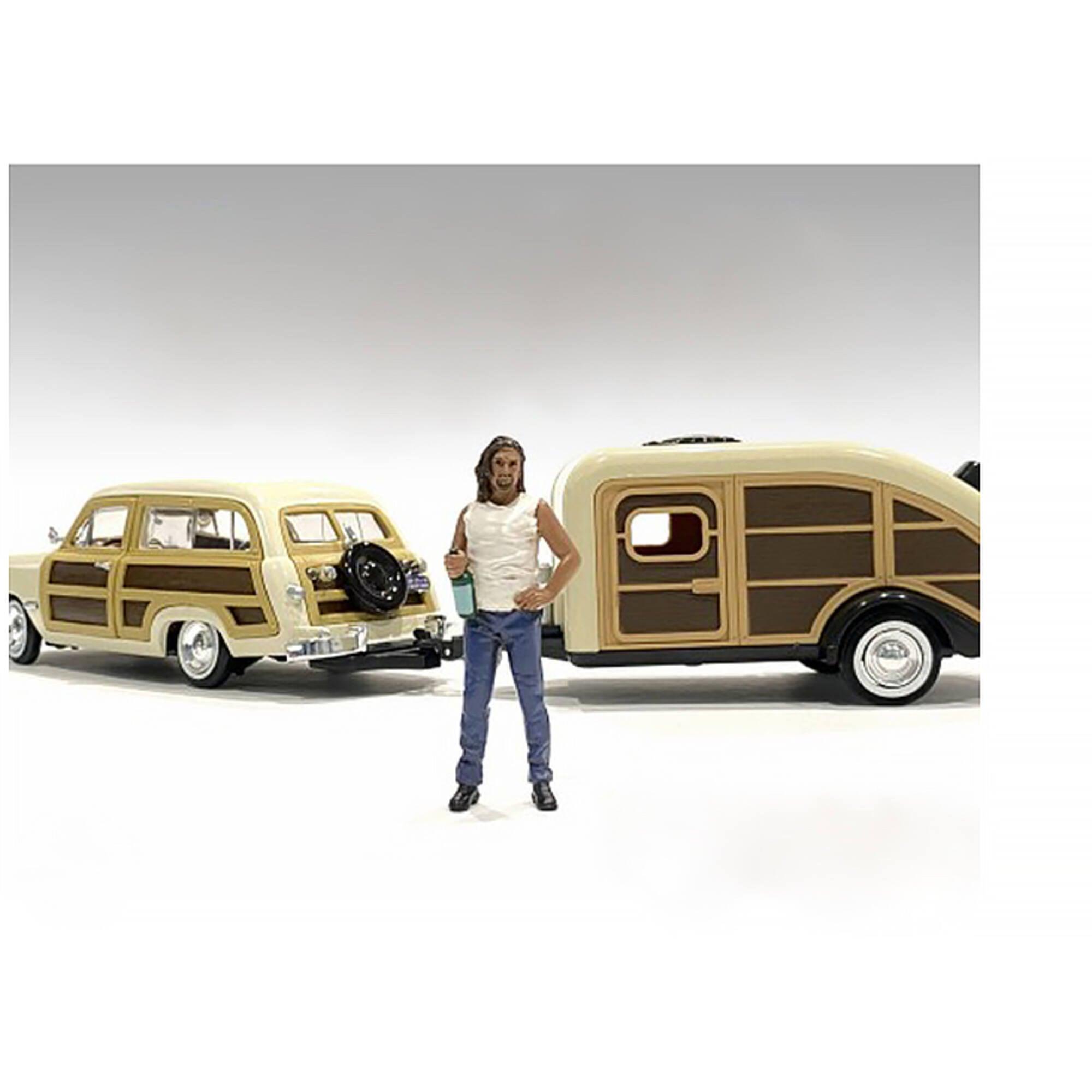 American Diorama Figure 3 - Campers Poly-Resin Material for 1/18 Scale