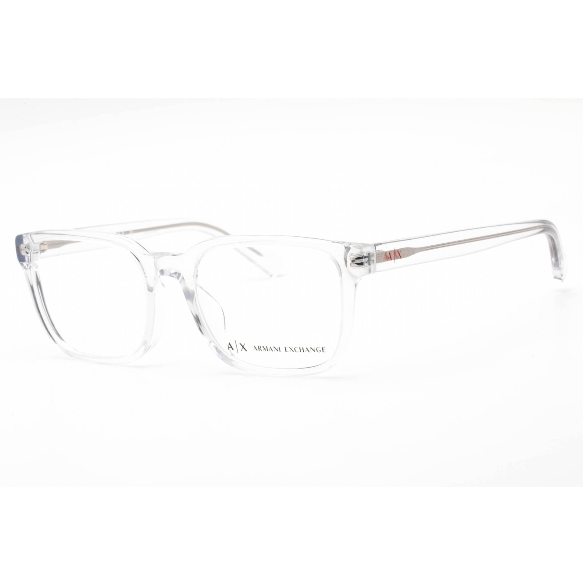 Armani Exchange Men's Eyeglasses - Shiny Crystal Frame Clear Demo Lens