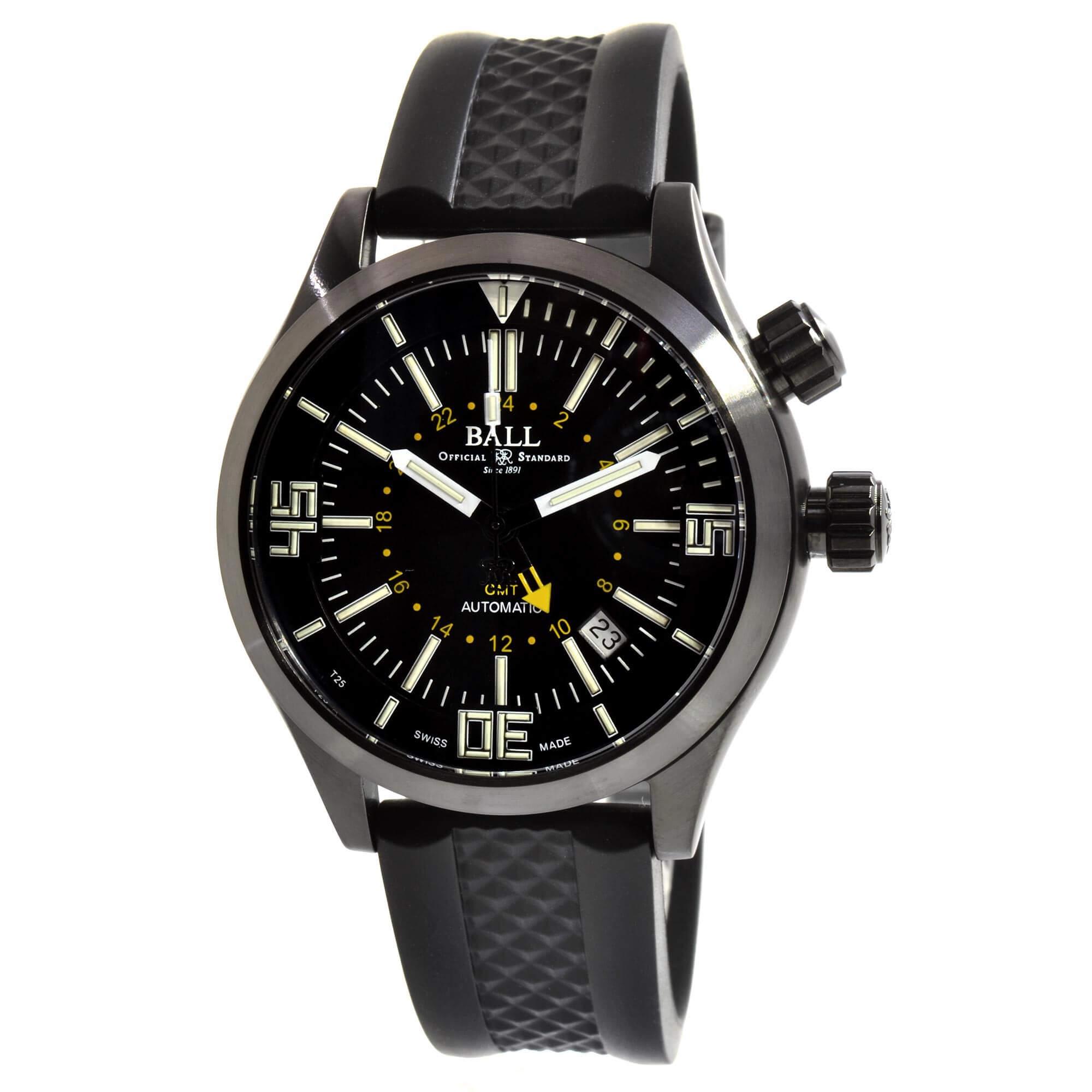 Ball Men's Automatic Watch - Engineer Master II Diver Black Strap | DG