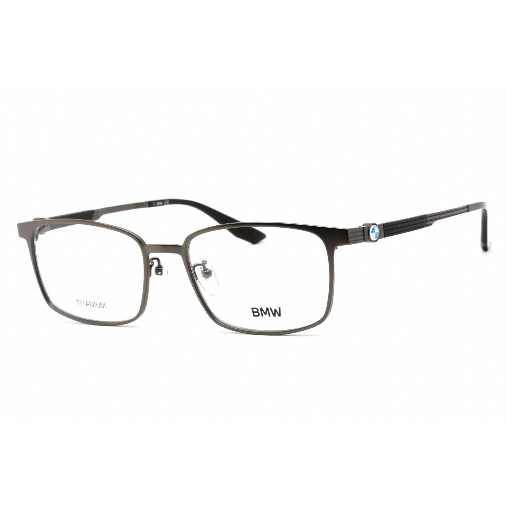 BMW Men's Eyeglasses - Matte Dark Ruthenium Metal Rectangular Frame