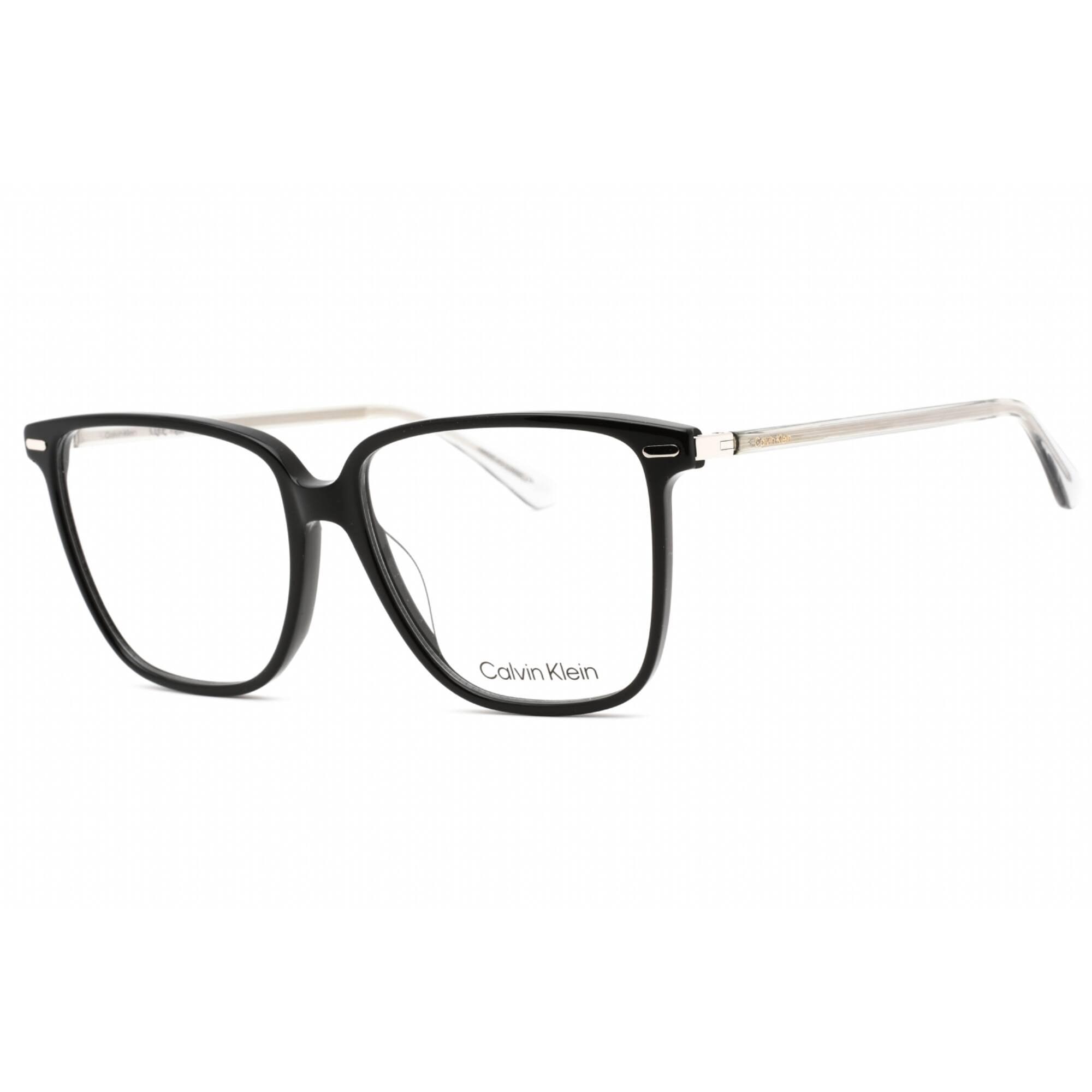 Calvin Klein Men's Eyeglasses - Full Rim Black Plastic Rectangular Fra