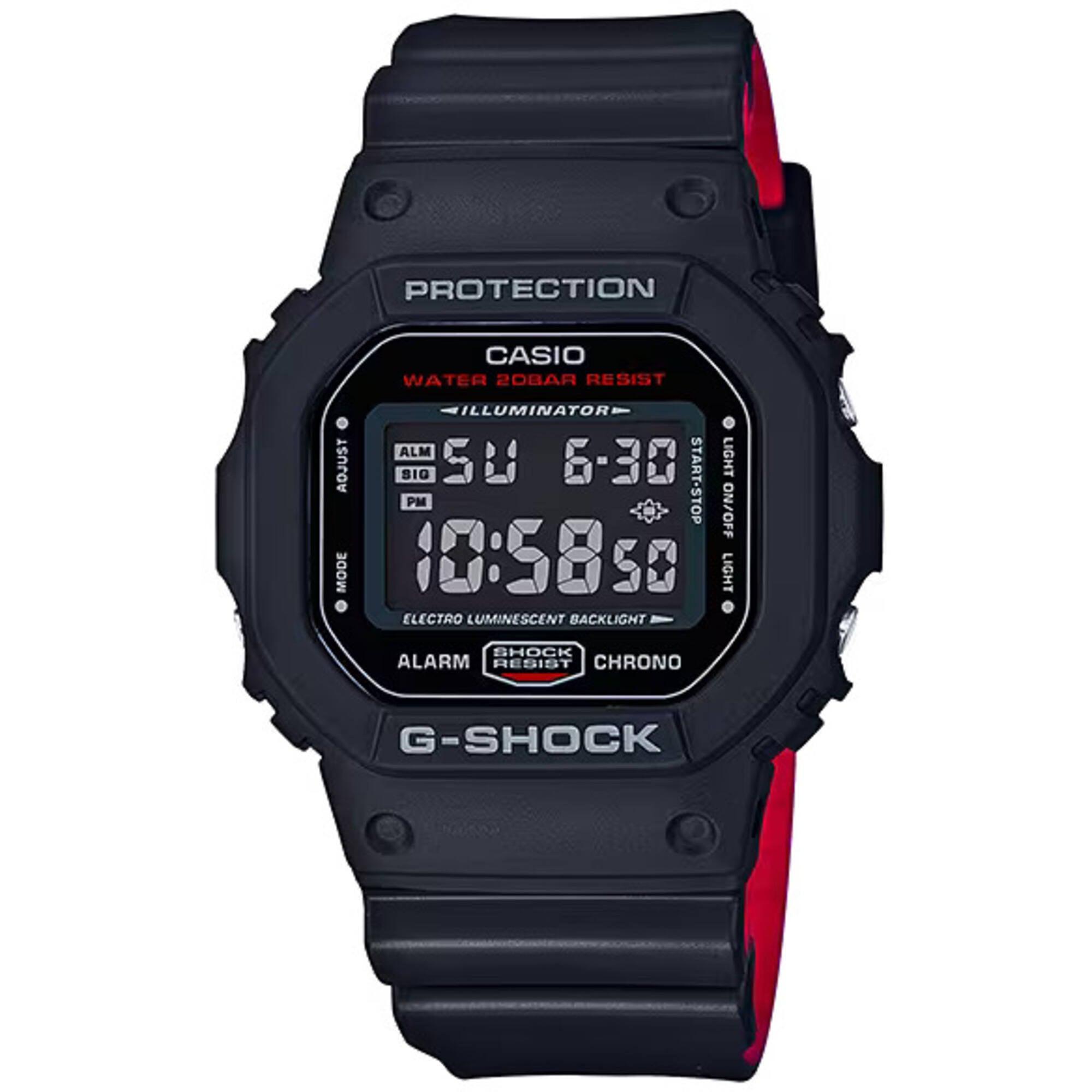 Casio Men's Digital Watch - G-Shock Chronograph Black Dial Resin Strap