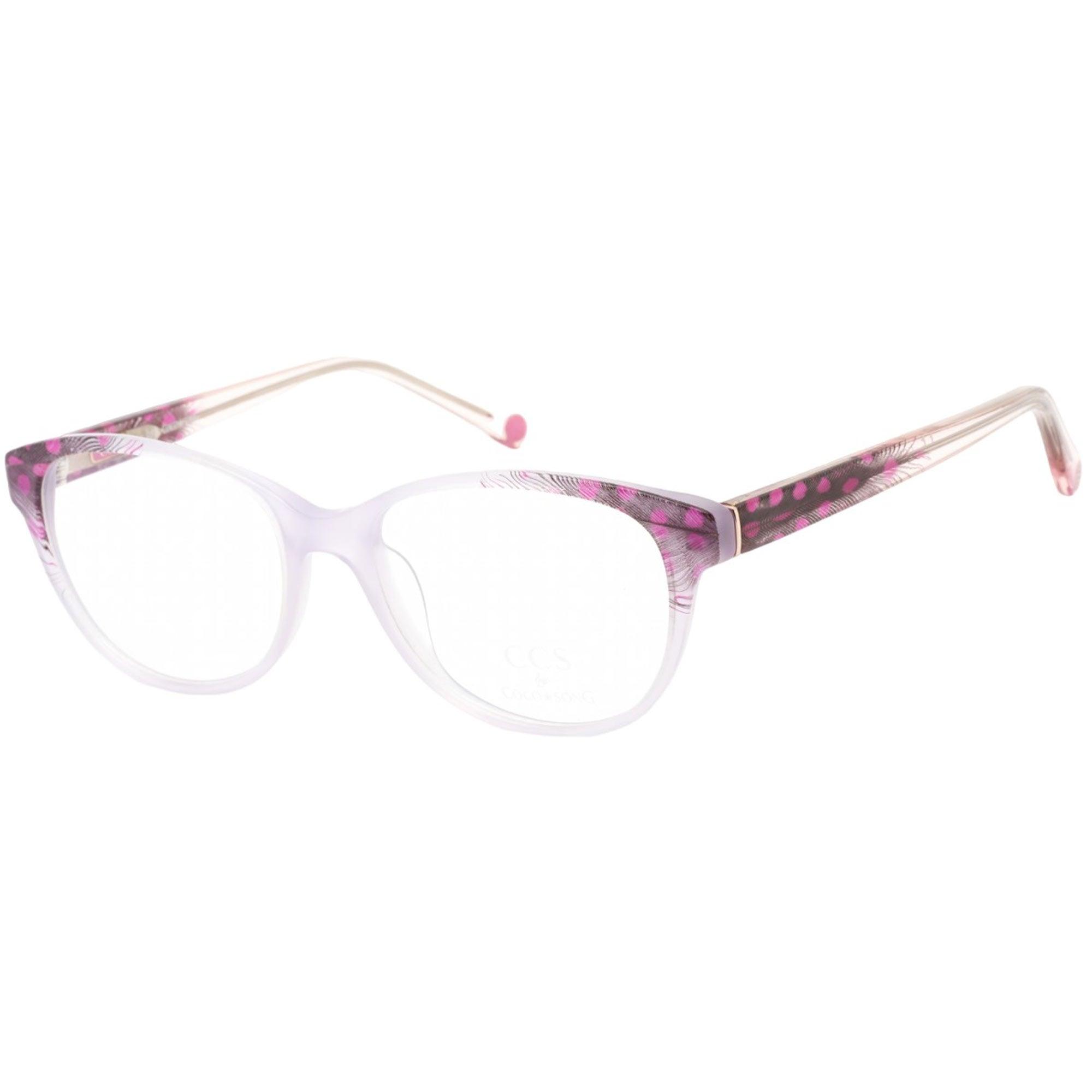 Ccs By Coco Song Unisex Eyeglasses - Clear Lens Purple/White Frame ...